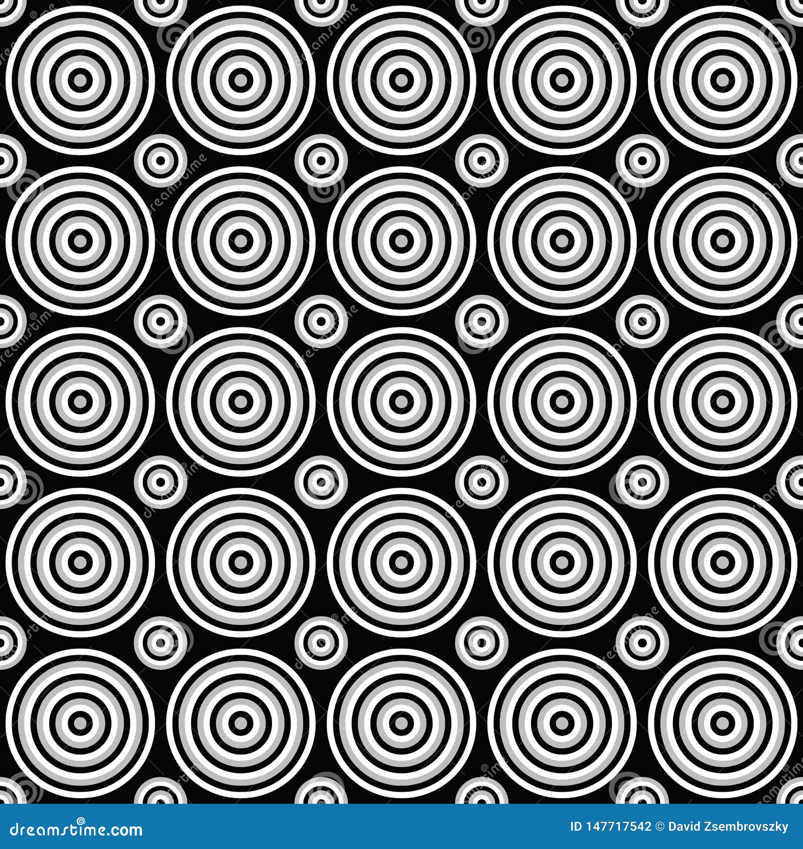 Geometrical Repeating Pattern Vector Circle Design Background Stock