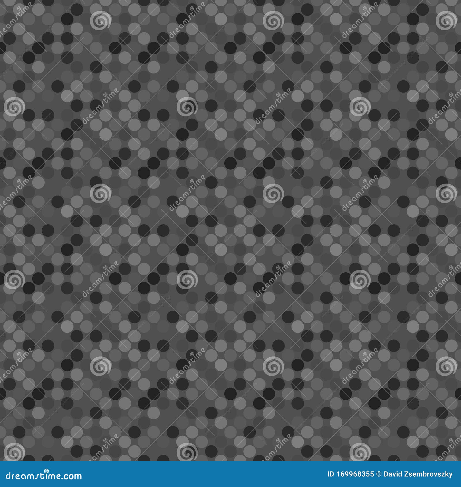 Geometrical Seamless Monochrome Circle Pattern Background Design Stock