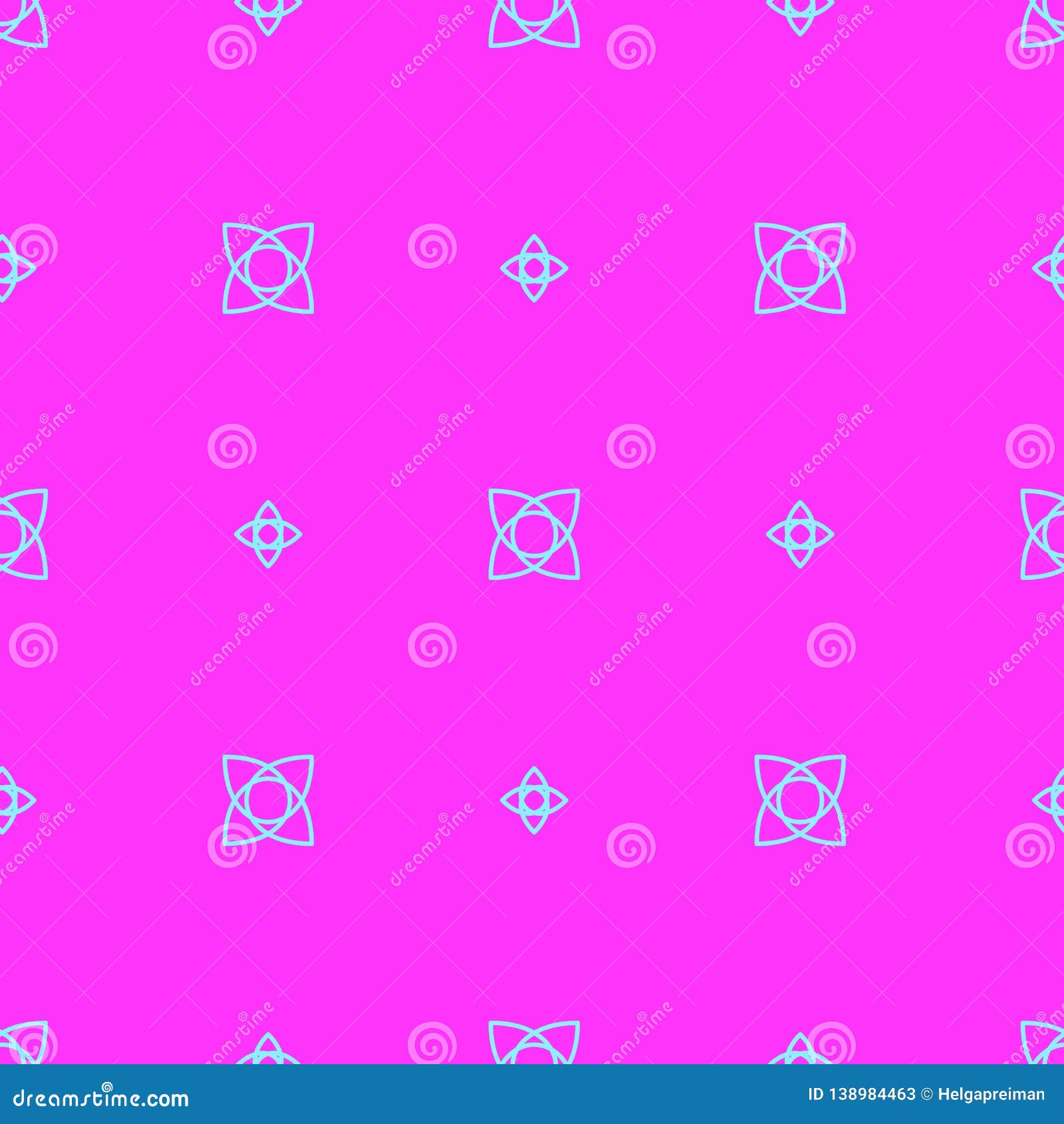 Geometric Pattern on the Neon Pink Background Stock Illustration ...