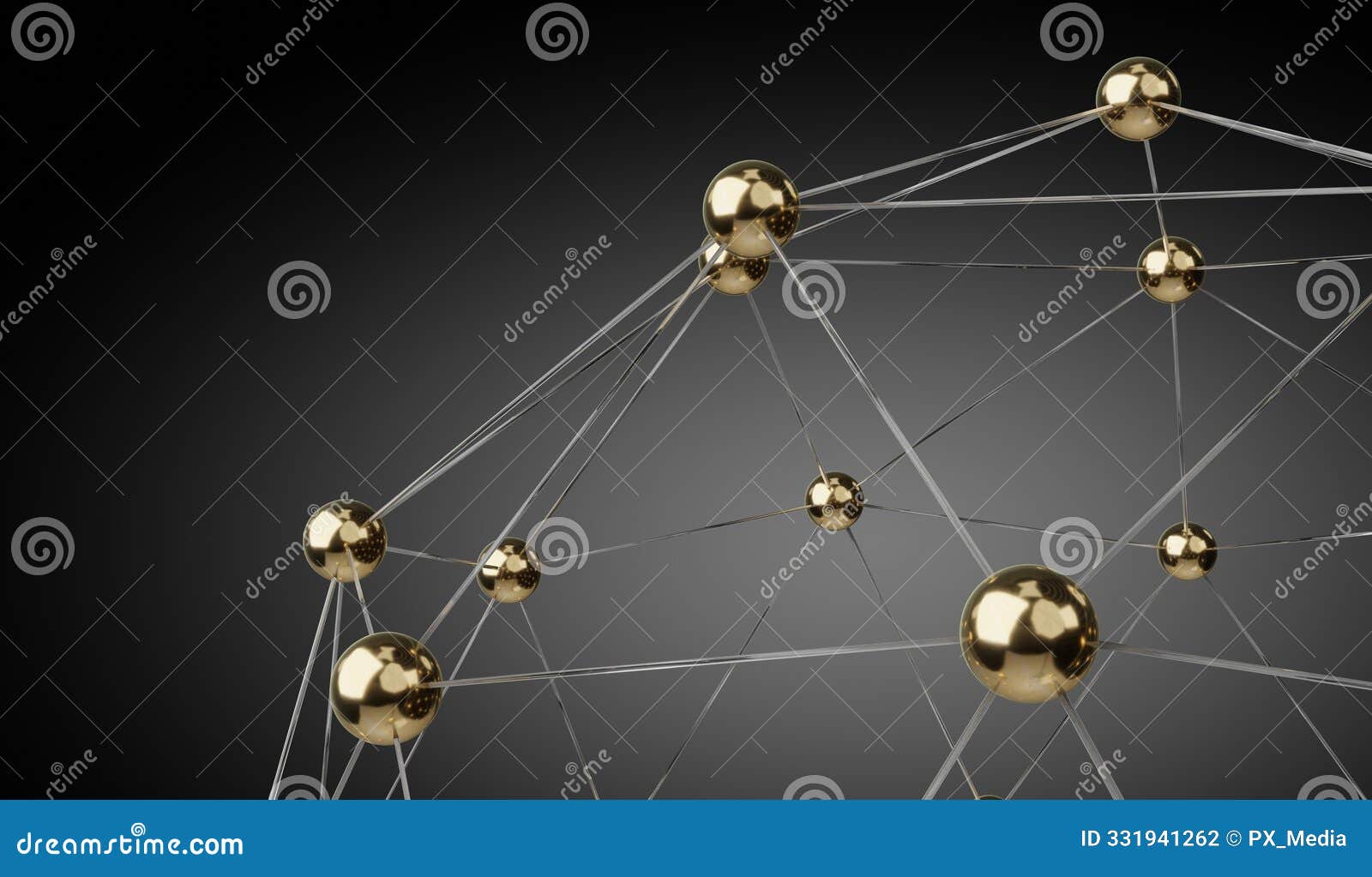 Geometrical Structure with Golden Spheres Editorial Photography ...