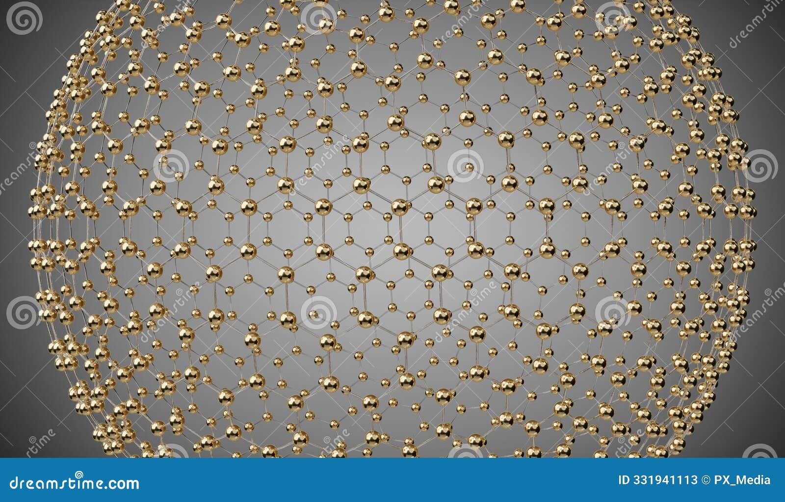 Geometrical Structure with Spheres Editorial Stock Photo - Illustration ...
