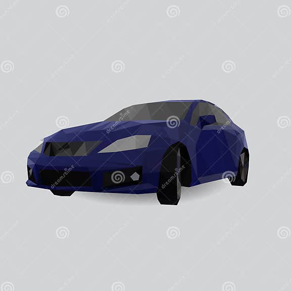 Geometrical Stylized Triangles Car Stock Vector - Illustration of ...