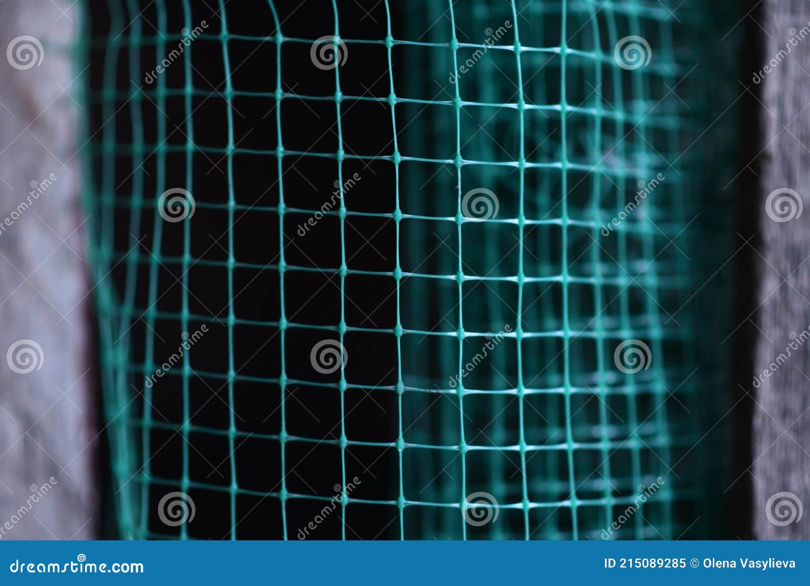 Geometrically Distorted Texture Grid. Green Grid Background. Selective ...