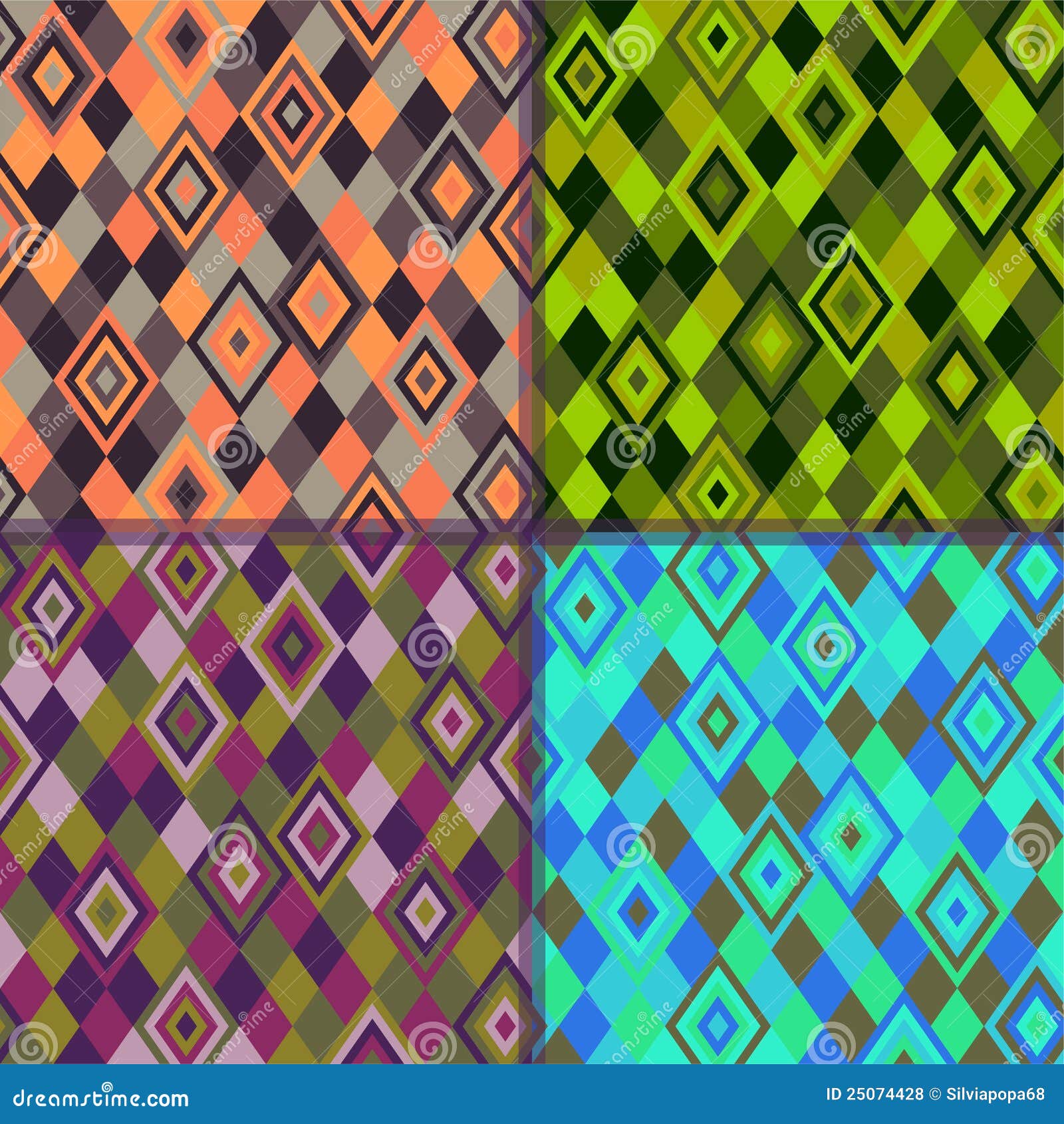 Geometrisches Muster - Farben Der Raute 4 Vektor Abbildung ...