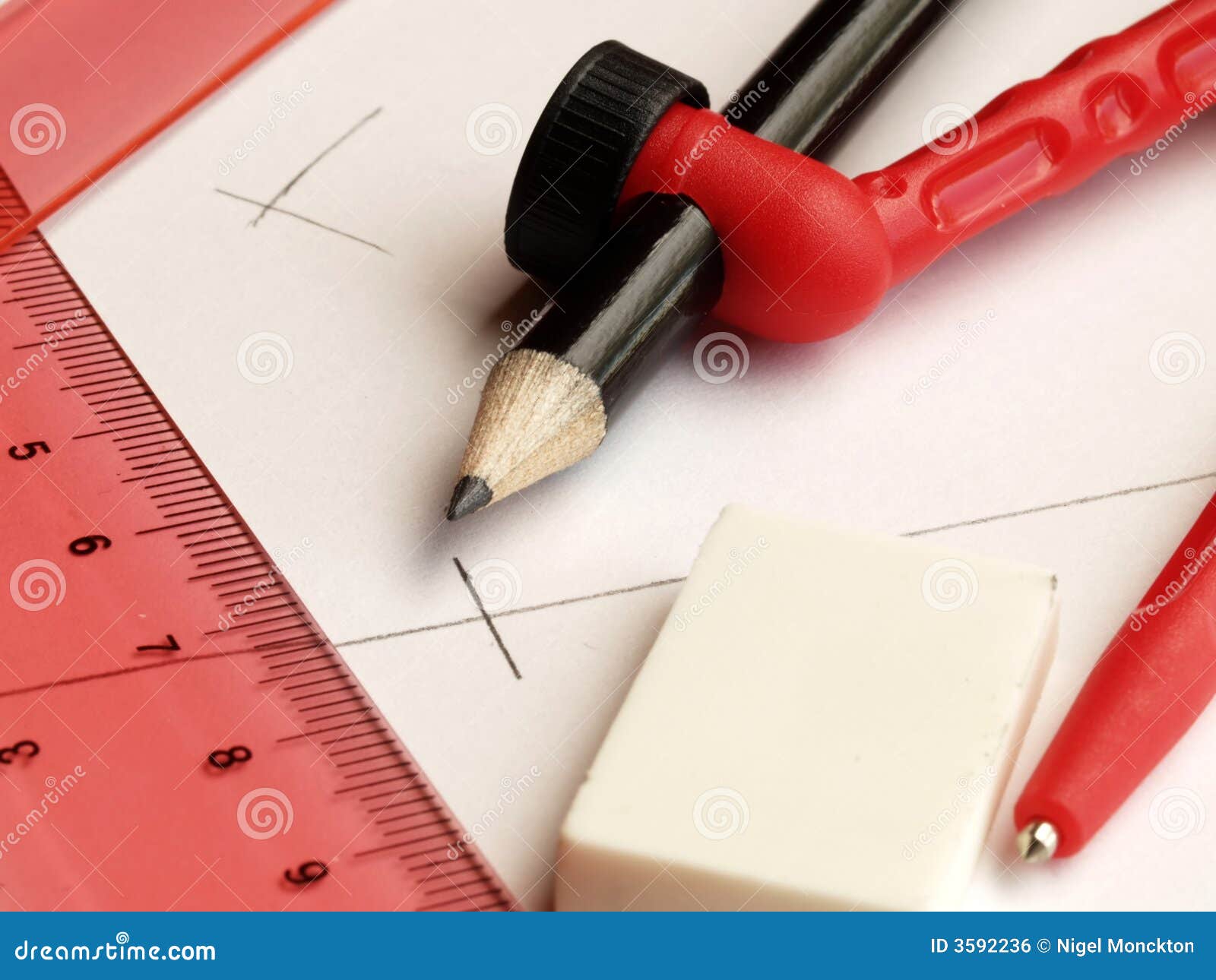 Geometry stock photo. Image of science, compass, project - 3592236