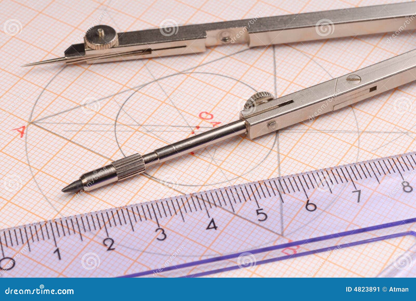 Geometry stock image. Image of mathematics, drafting, equipment - 4823891
