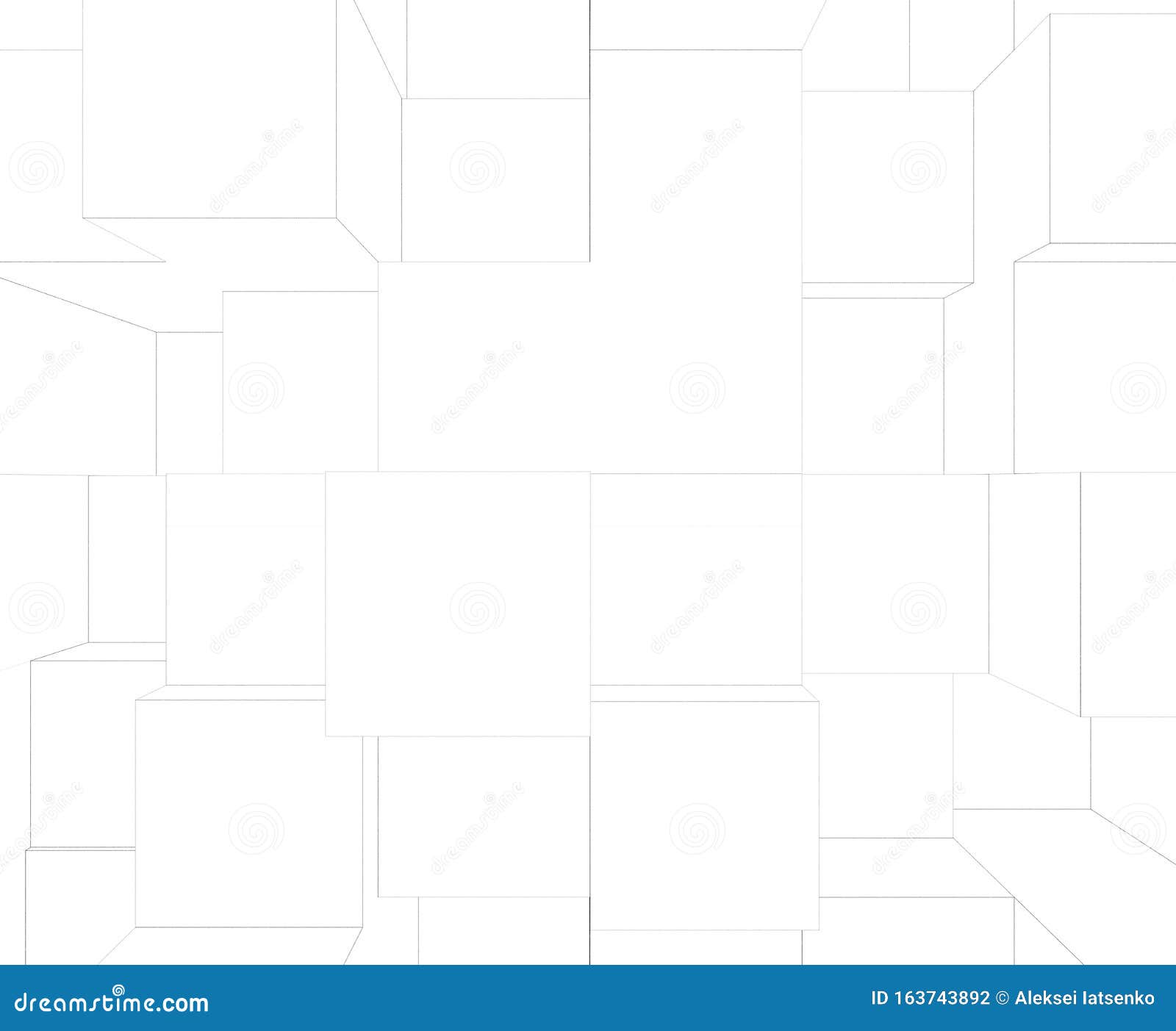 Linear 3d Cube Icon From Geometry Outline Collection. Thin Line 3d Cube ...