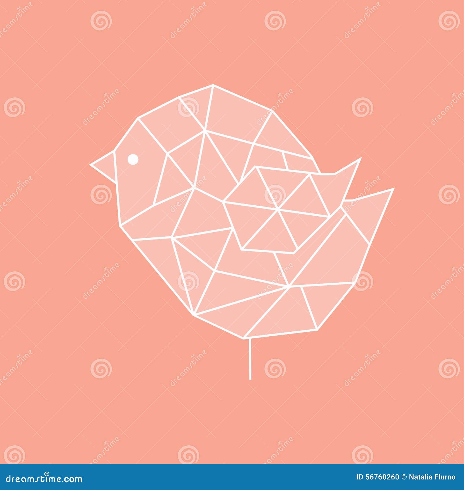 Geometry bird stock vector. Illustration of natural, animal - 56760260