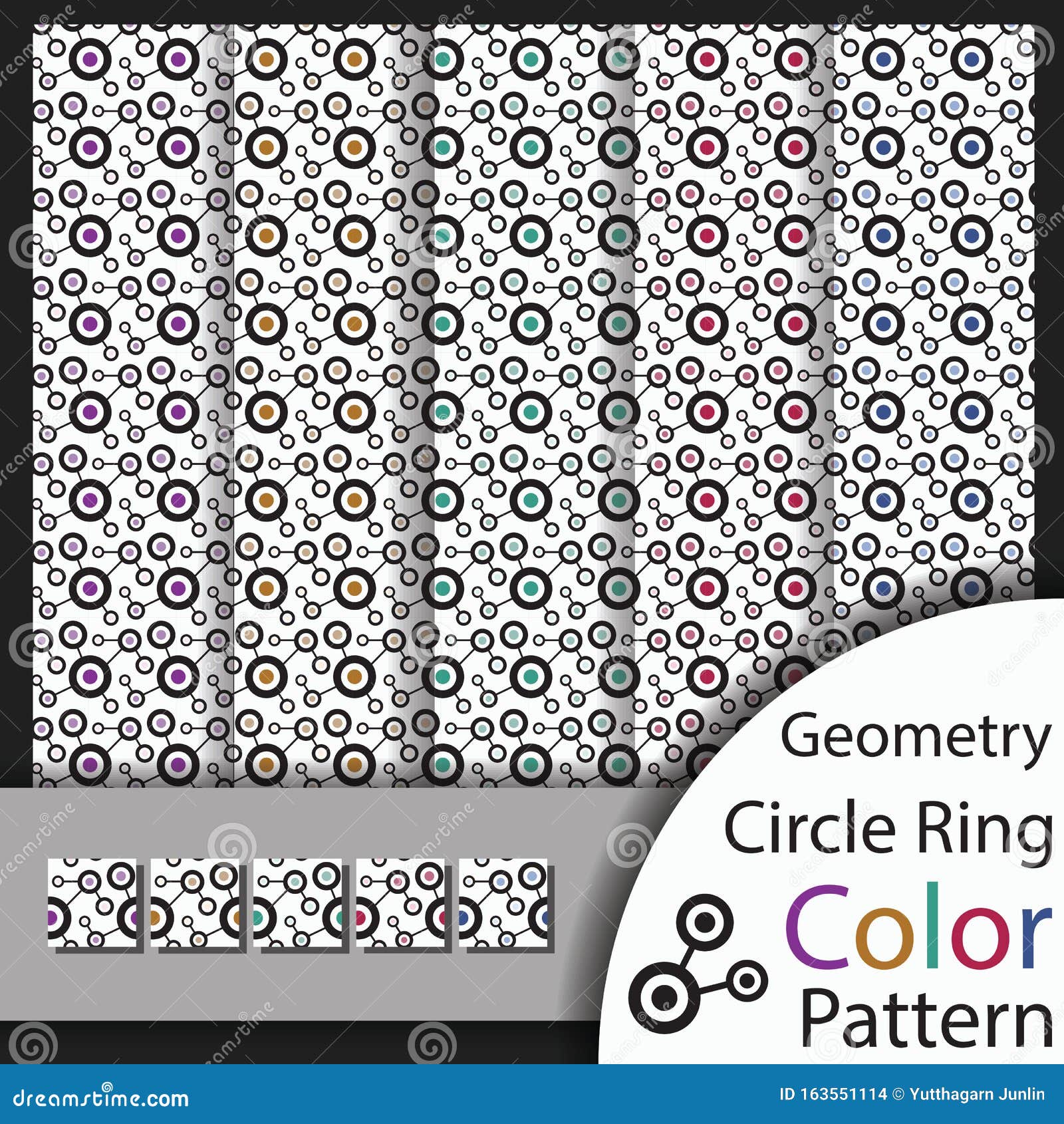 Geometry Circle Ring Color Pattern - Vector Stock Vector - Illustration ...