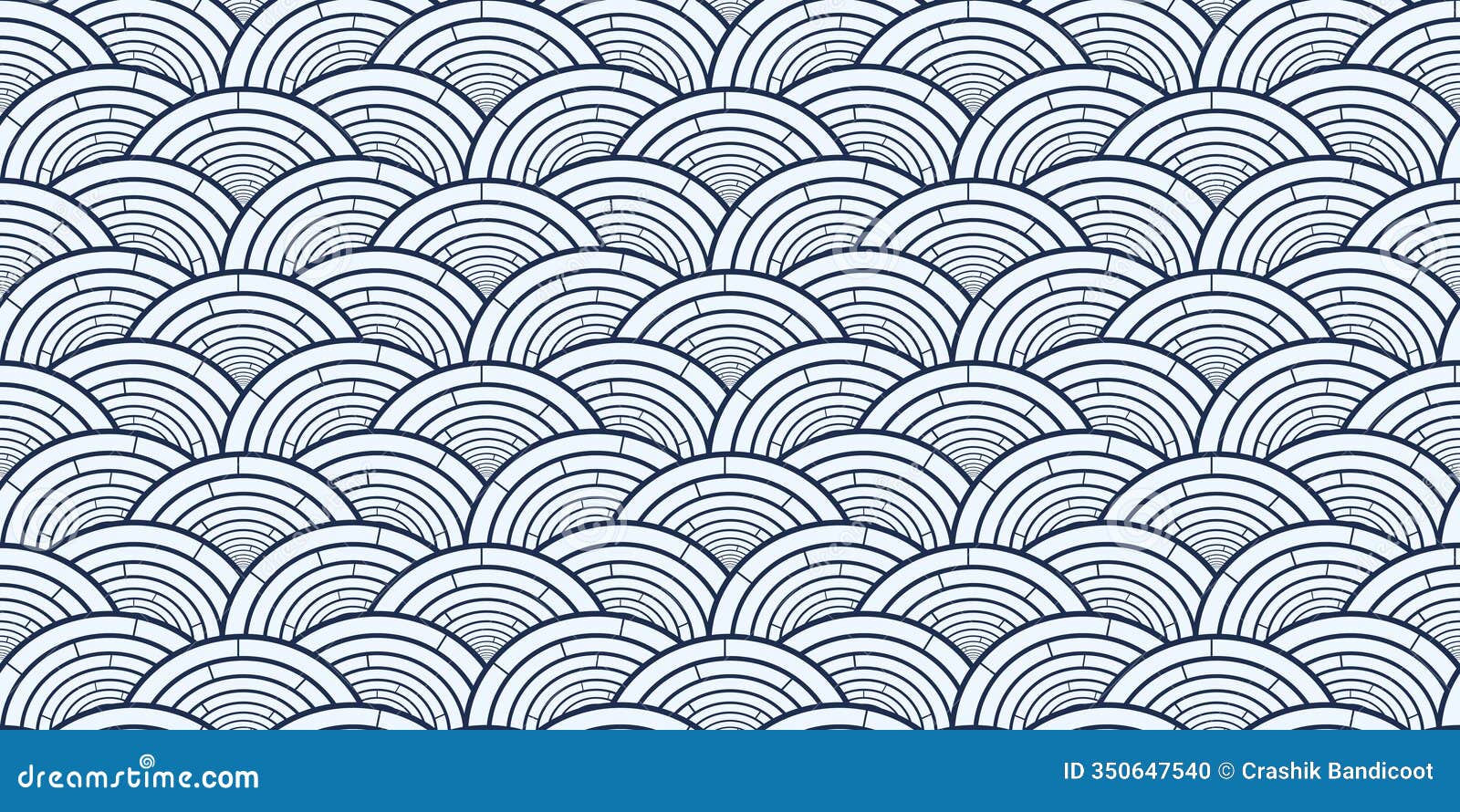 Geometry of Circle Waves, Asian Style. Stock Illustration ...