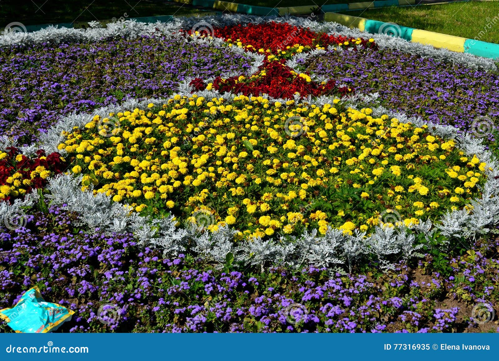 The Geometry of the City Flower Beds Stock Image - Image of summer ...
