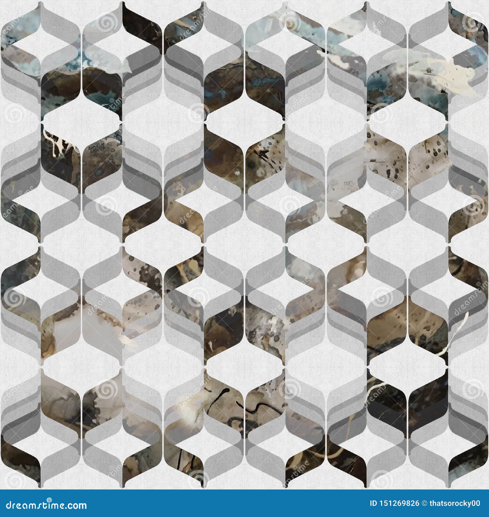 Geometry Classic Repeat Modern Pattern with Textures Stock Illustration ...