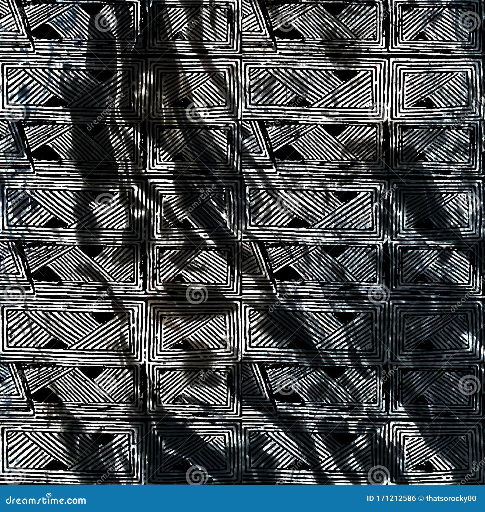 Geometry Repeat Pattern with Texture Background Stock Illustration ...