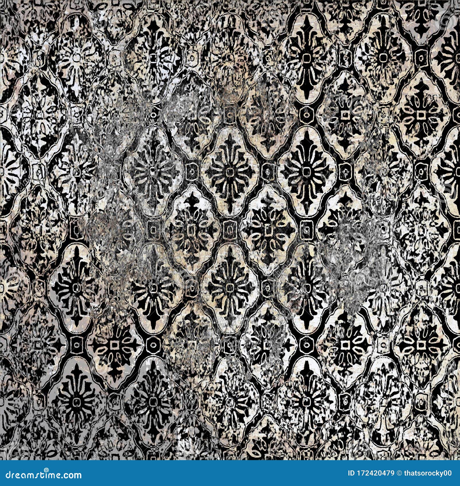 Geometry Repeat Pattern with Texture Background Stock Illustration ...