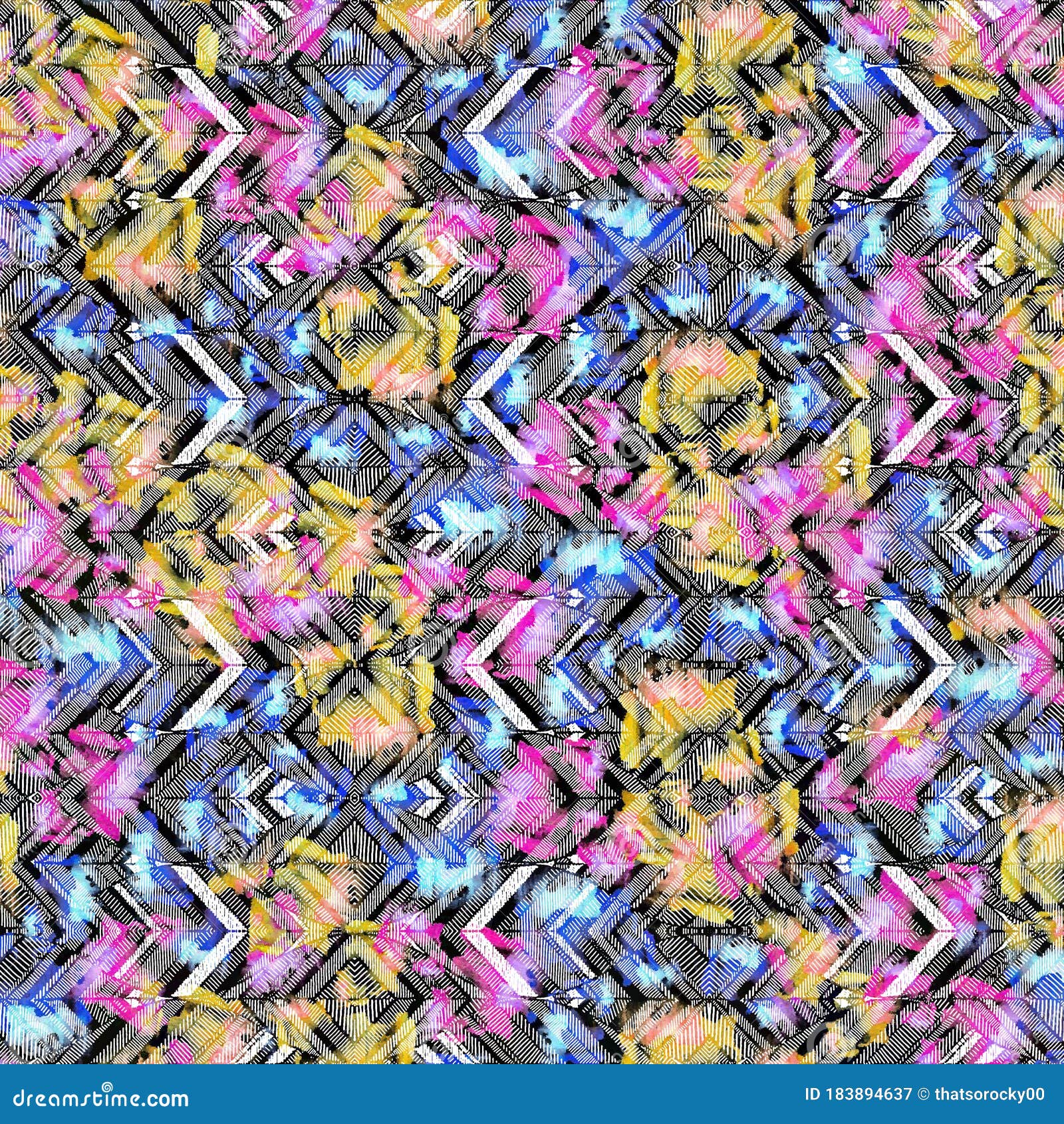 Geometry Repeat Pattern with Texture Background Stock Illustration ...