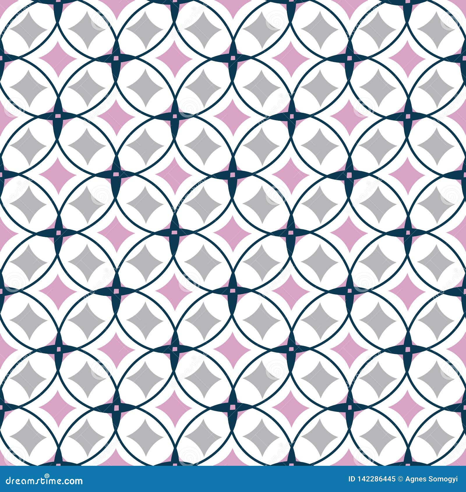 Geometry Classical Seamless Vector Texture Pattern with Simple Circle ...