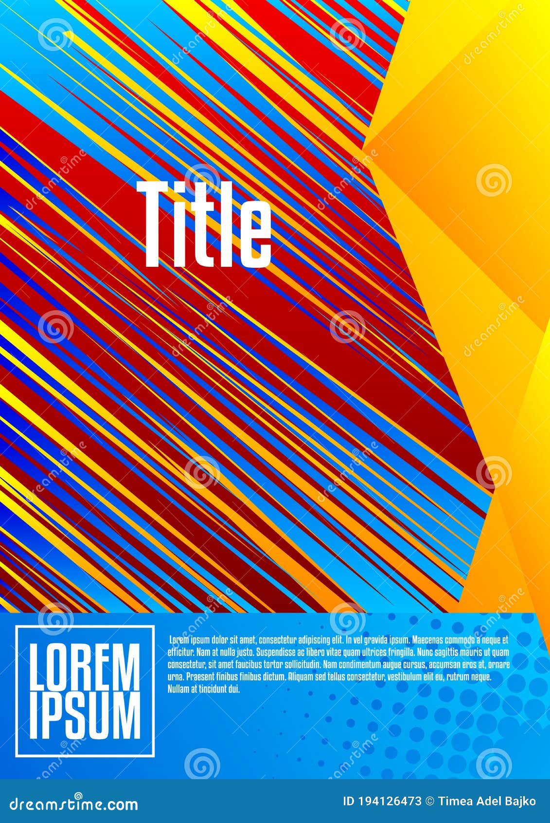 Geometry Comic Book Style Cartoon Brochure, Flyer Template. Stock ...