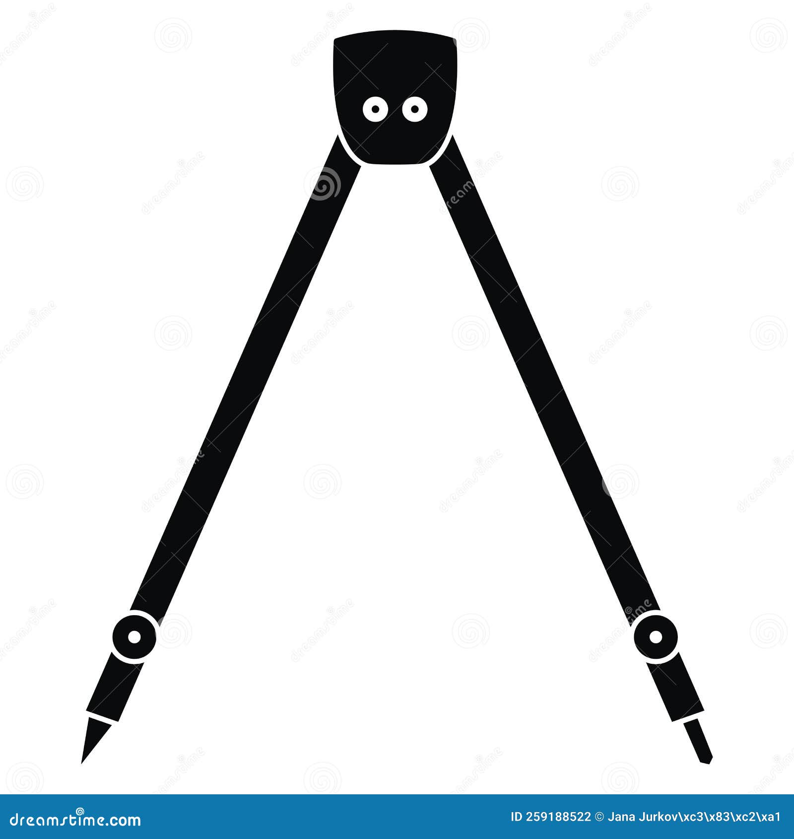 Geometry, Compass, Black Icon, Eps. Stock Vector - Illustration of ...