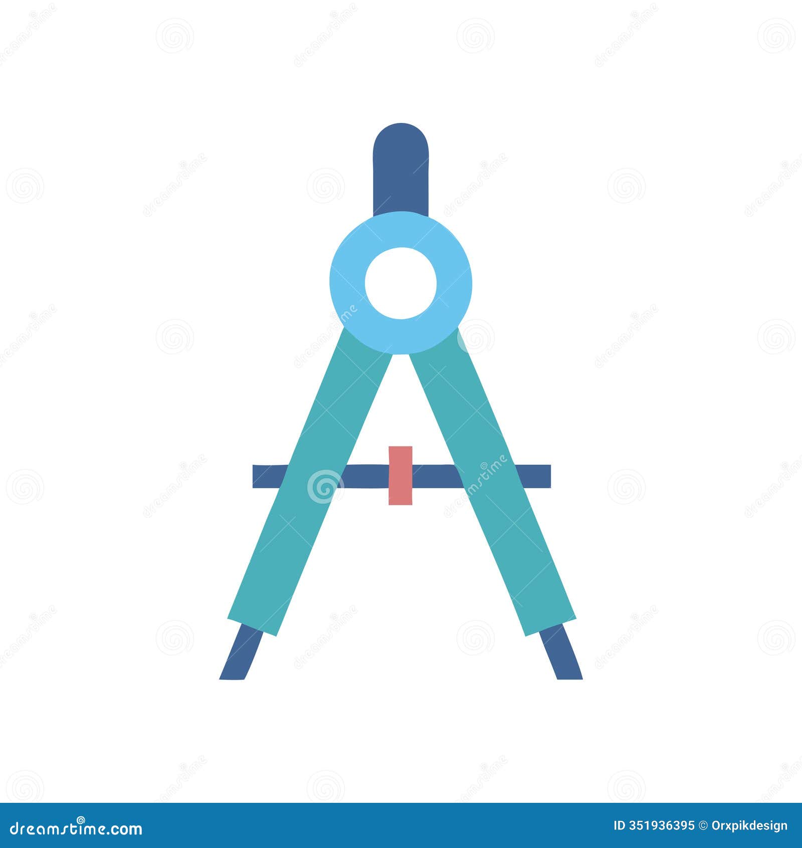 Geometry Compass Tool. Math Science Color Icon Royalty-Free Stock ...