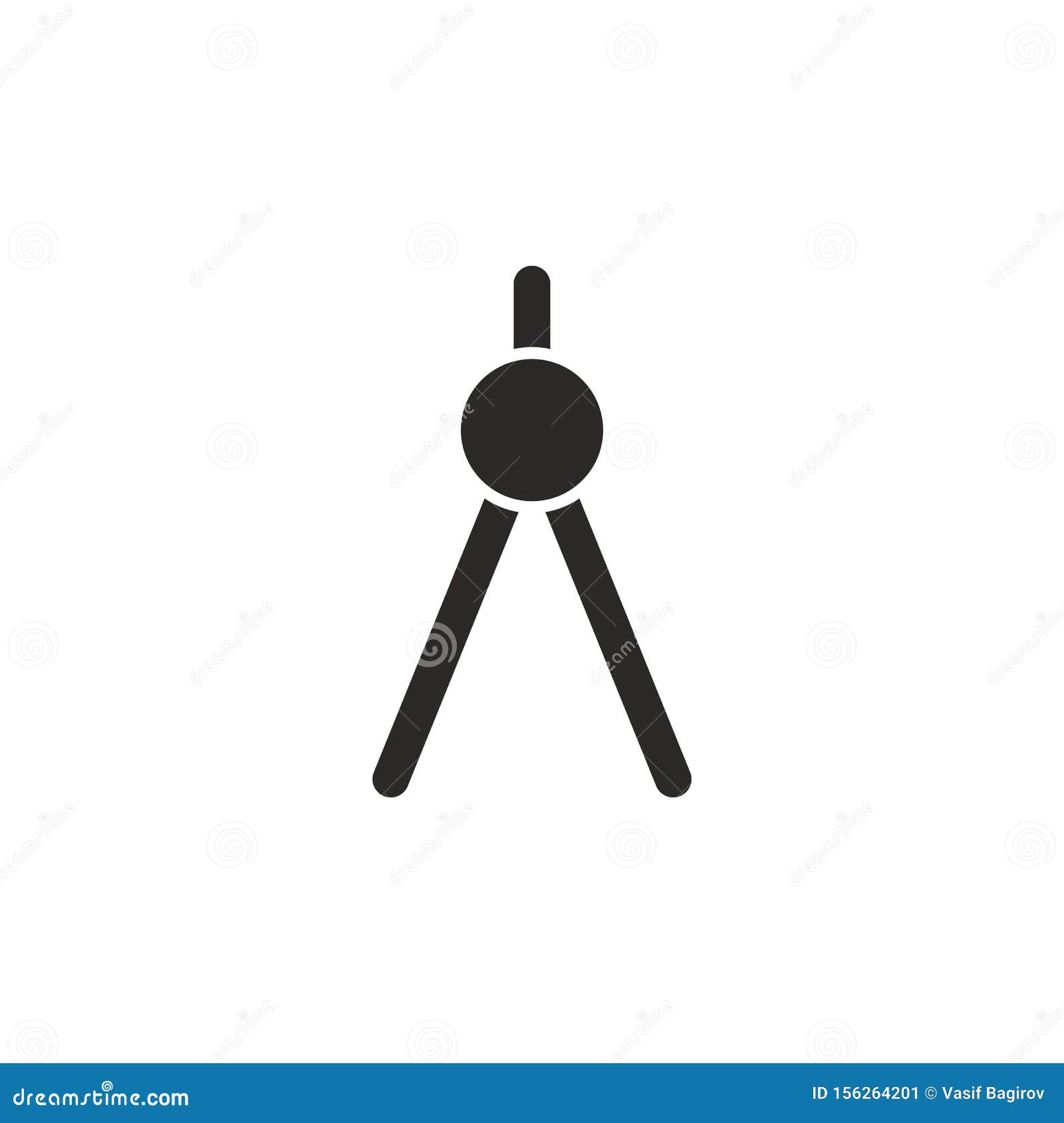 Geometry, Compass Icon - Vector. Simple Element Illustration from UI ...