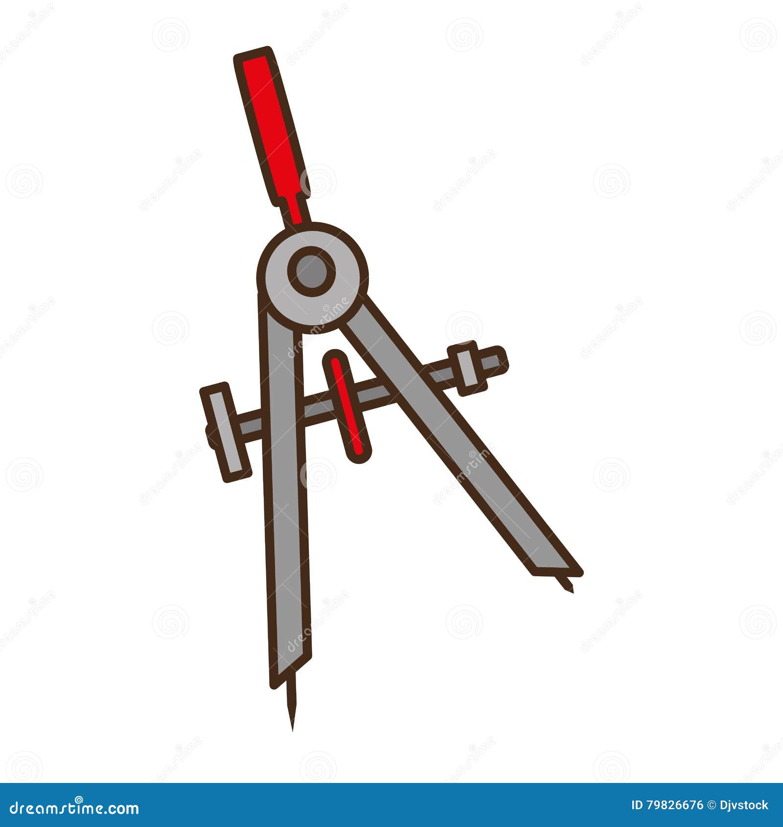 Geometry Compass Isolated Icon Stock Vector - Illustration of tool ...