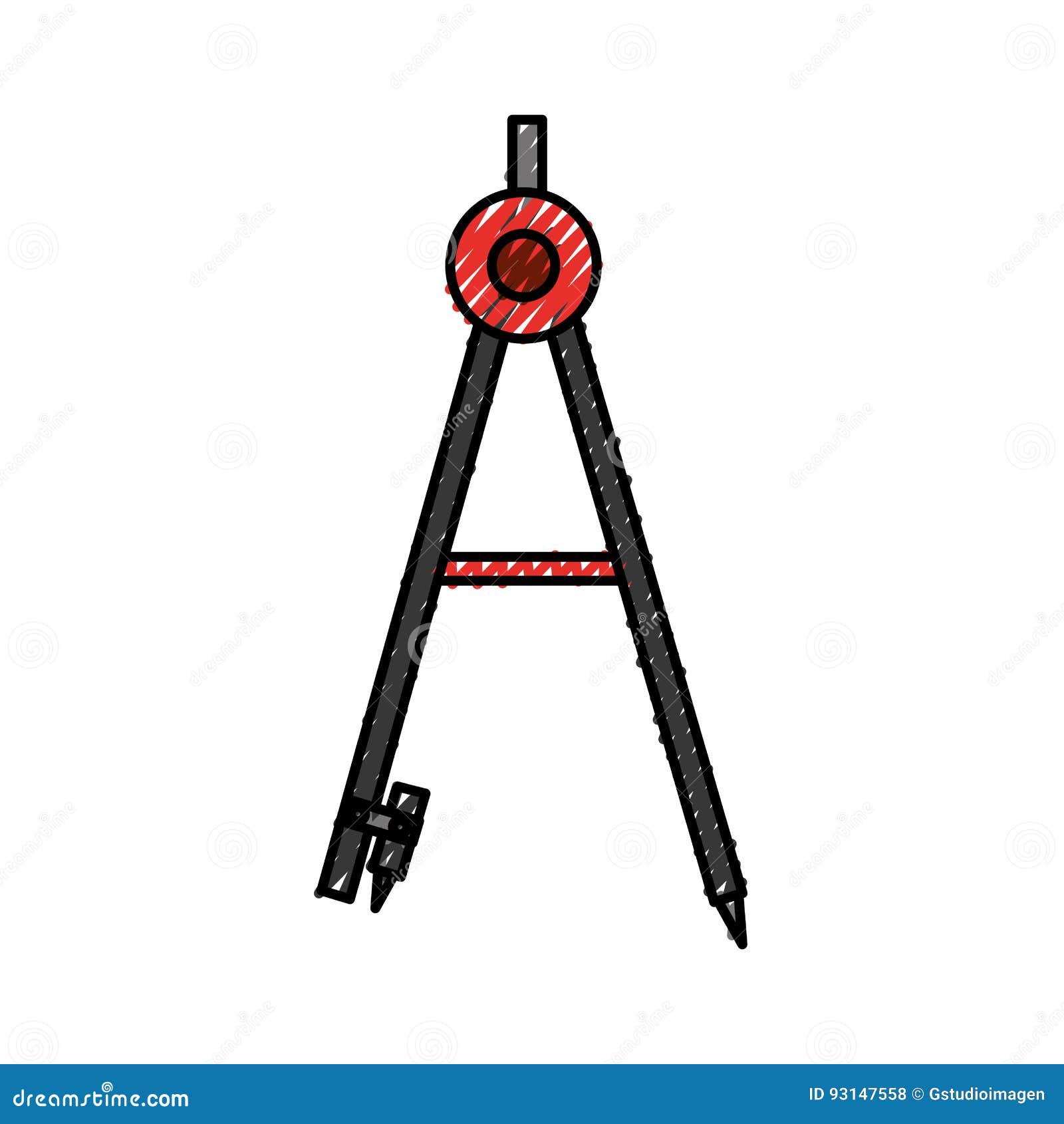 Geometry Compass Isolated Icon Stock Vector - Illustration of ...