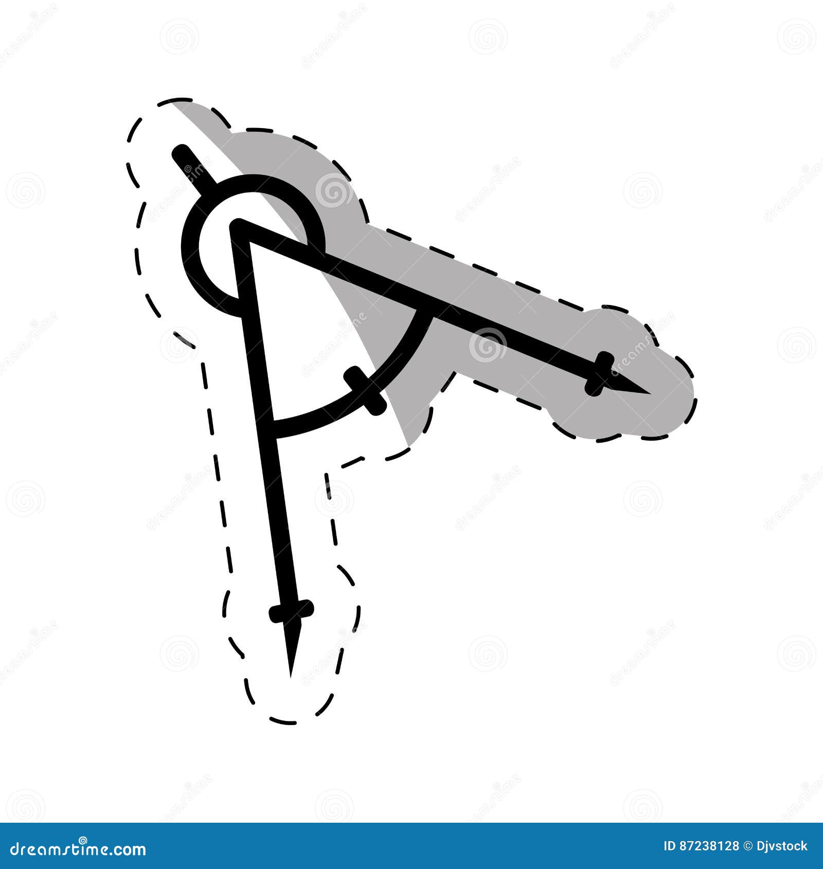 Geometry Compass School Thin Line Stock Illustration - Illustration of ...
