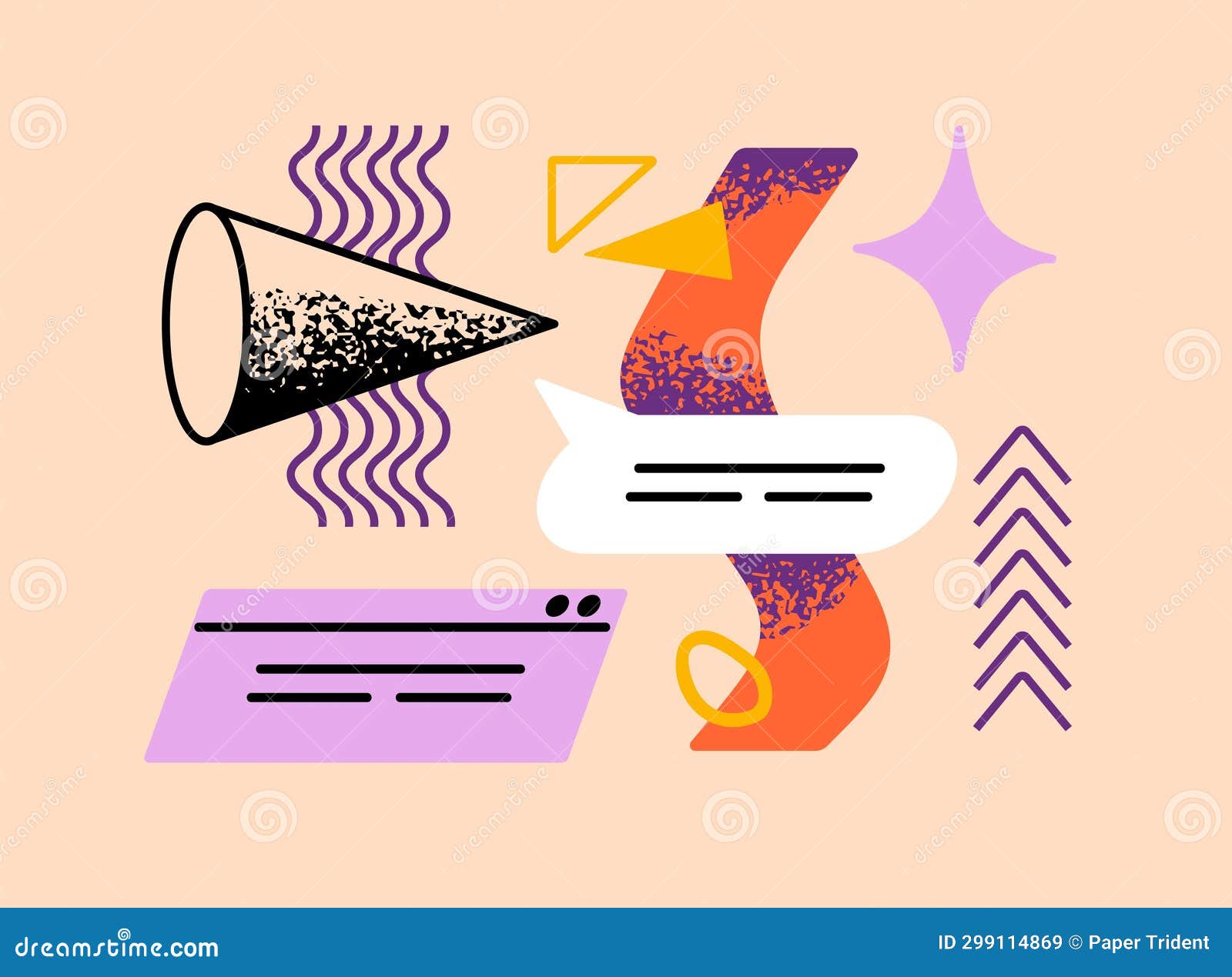 Geometry Composition. Geometric Shape, Cone, Triangle. Abstract ...