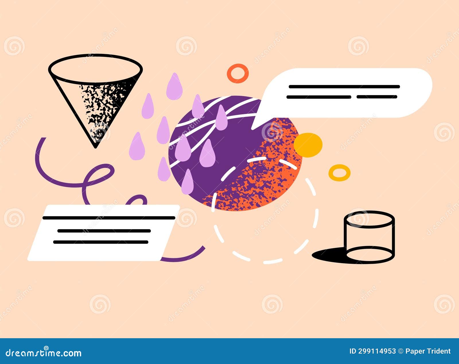Geometry Composition. Geometric Shape, Figure- Sphere, Cone, Circle ...
