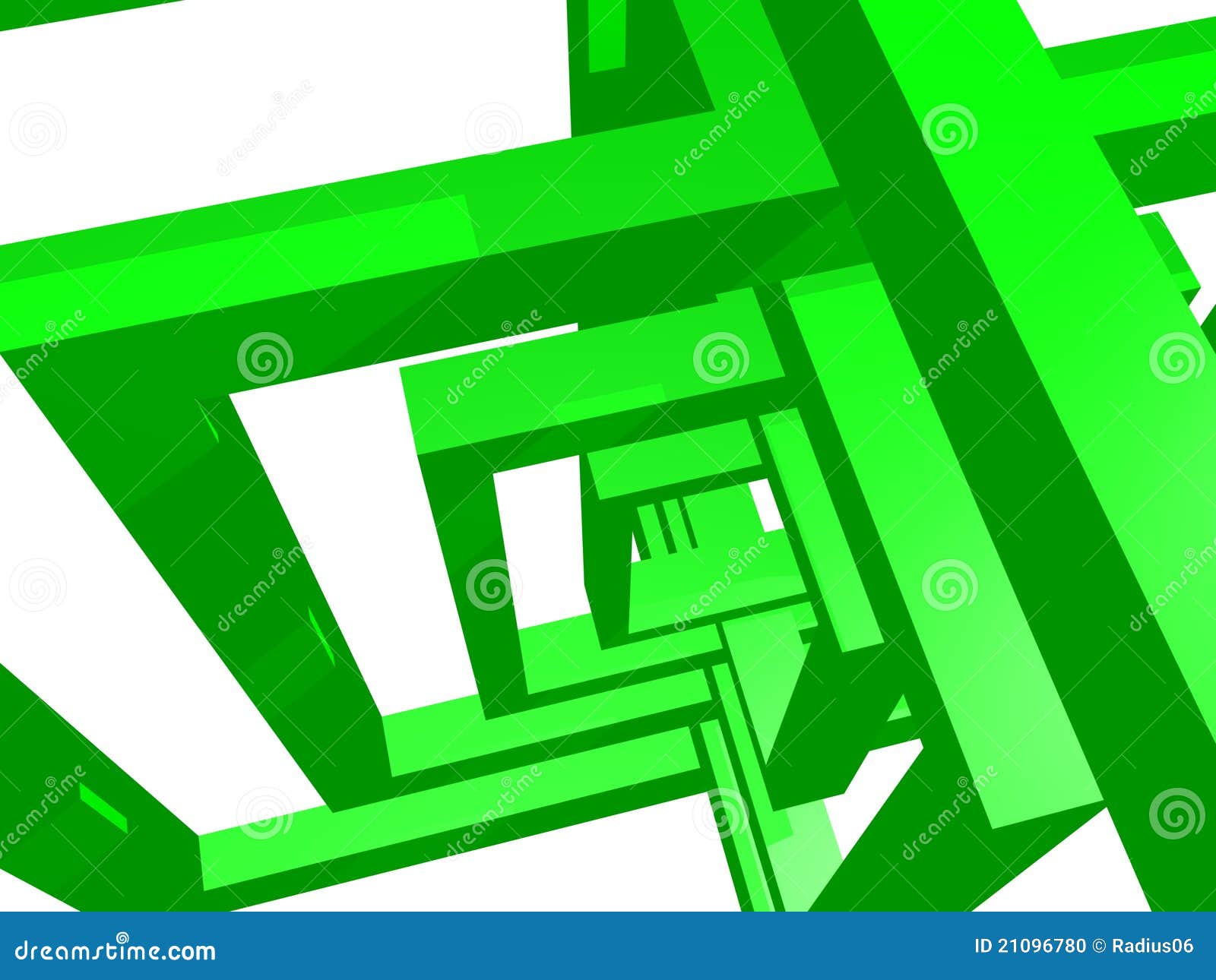 Geometry Composition in Green Stock Illustration - Illustration of ...