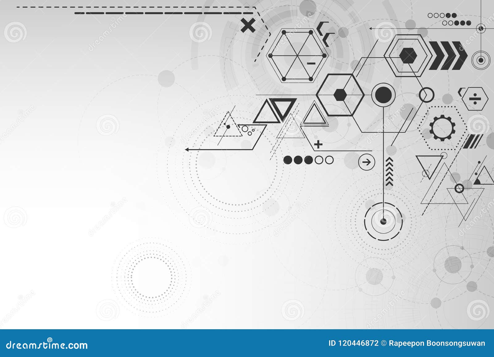 Geometry in the Concept of Technology. Stock Vector - Illustration of ...
