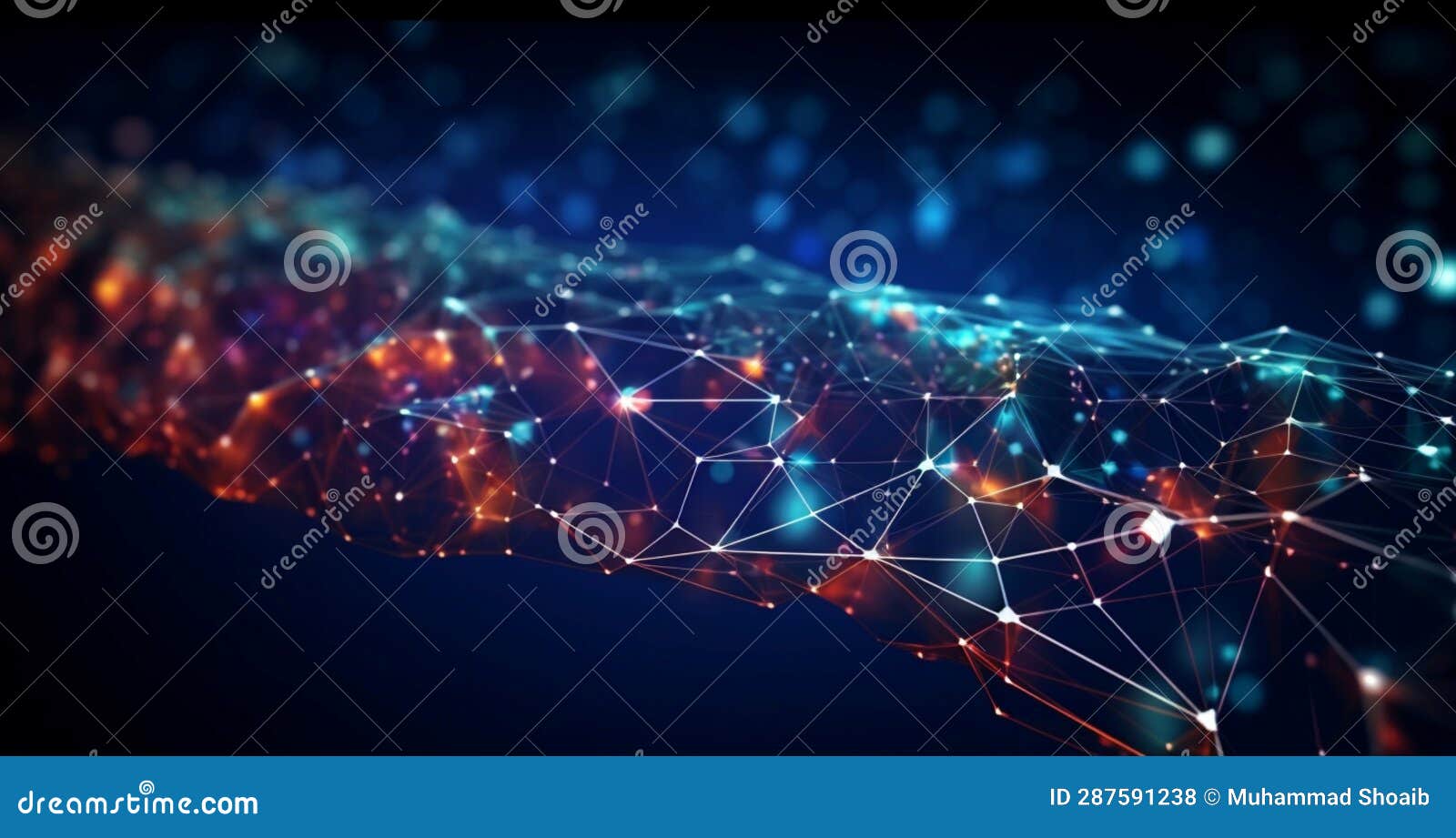 Geometry of Connectivity Polygonal Design with Lines, Dots Epitomizing ...