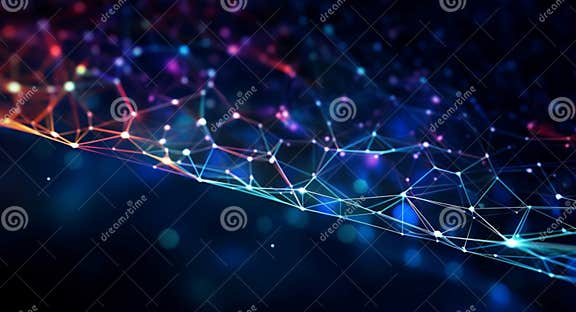 Geometry of Connectivity Polygonal Design with Lines, Dots Epitomizing ...
