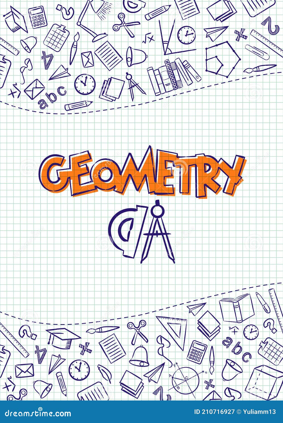 Geometry. Cover for a School Notebook or Geometry Textbook Stock Vector ...