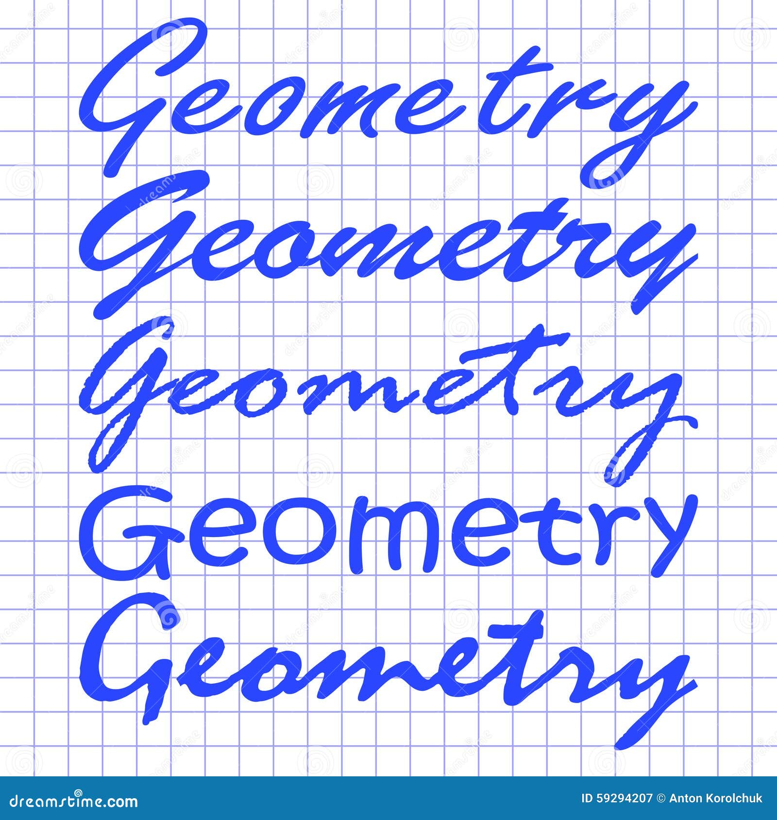The Geometry of Different Hands on Notebook Sheet Stock Illustration ...