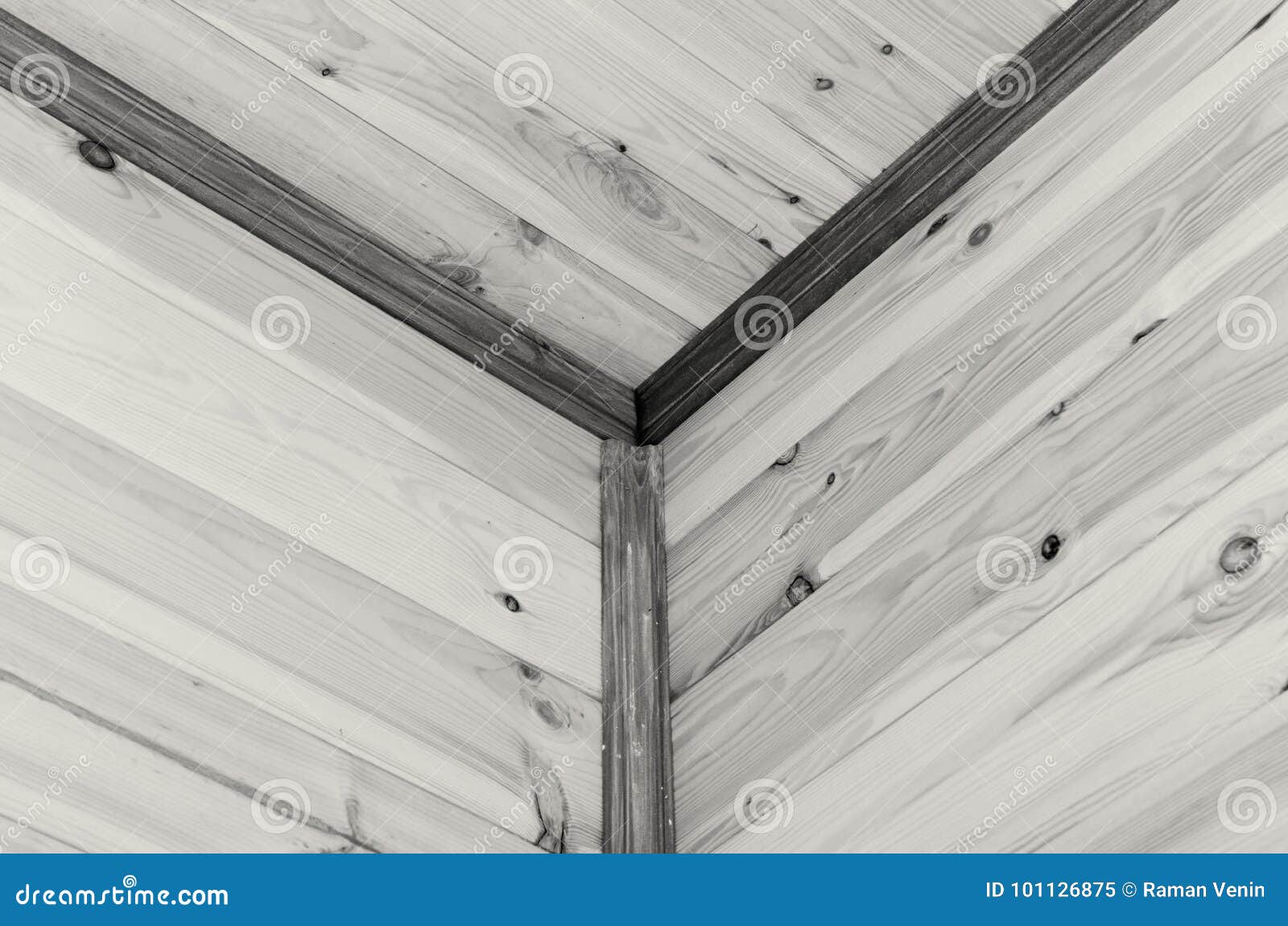Geometry from Eco-friendly Wooden Ceiling Skirting Boards. Stock Image ...