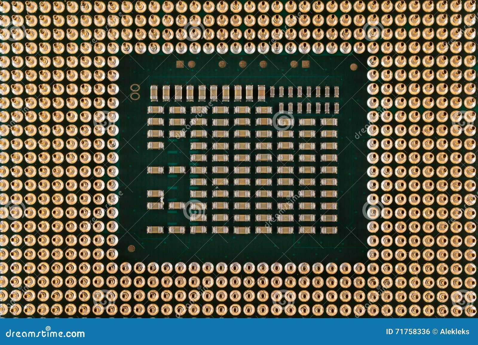 Geometry Electronics, Closeup of CPU Processor Chip, View from the ...