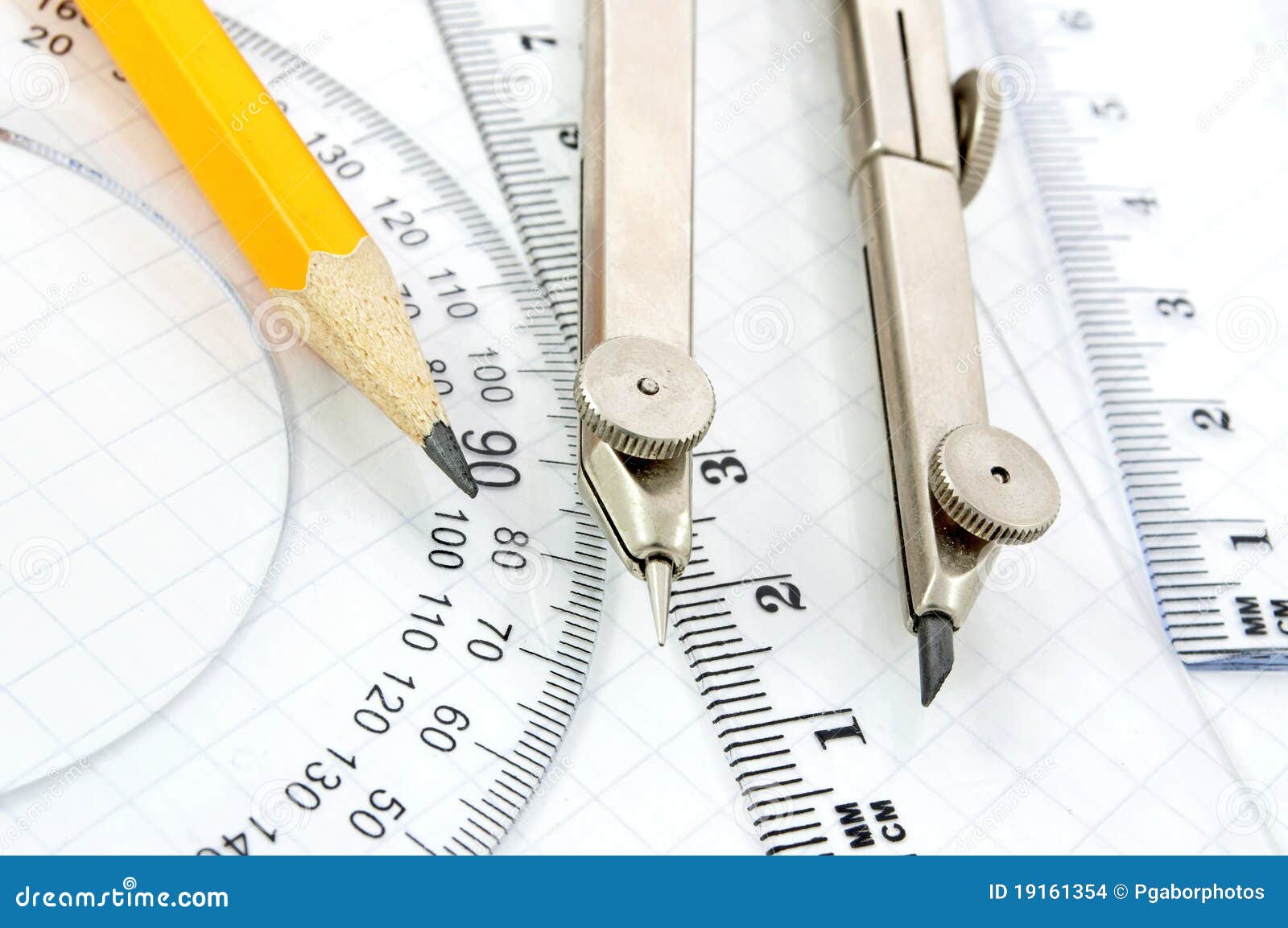 Geometry equipment stock photo. Image of booklet, precise - 19161354