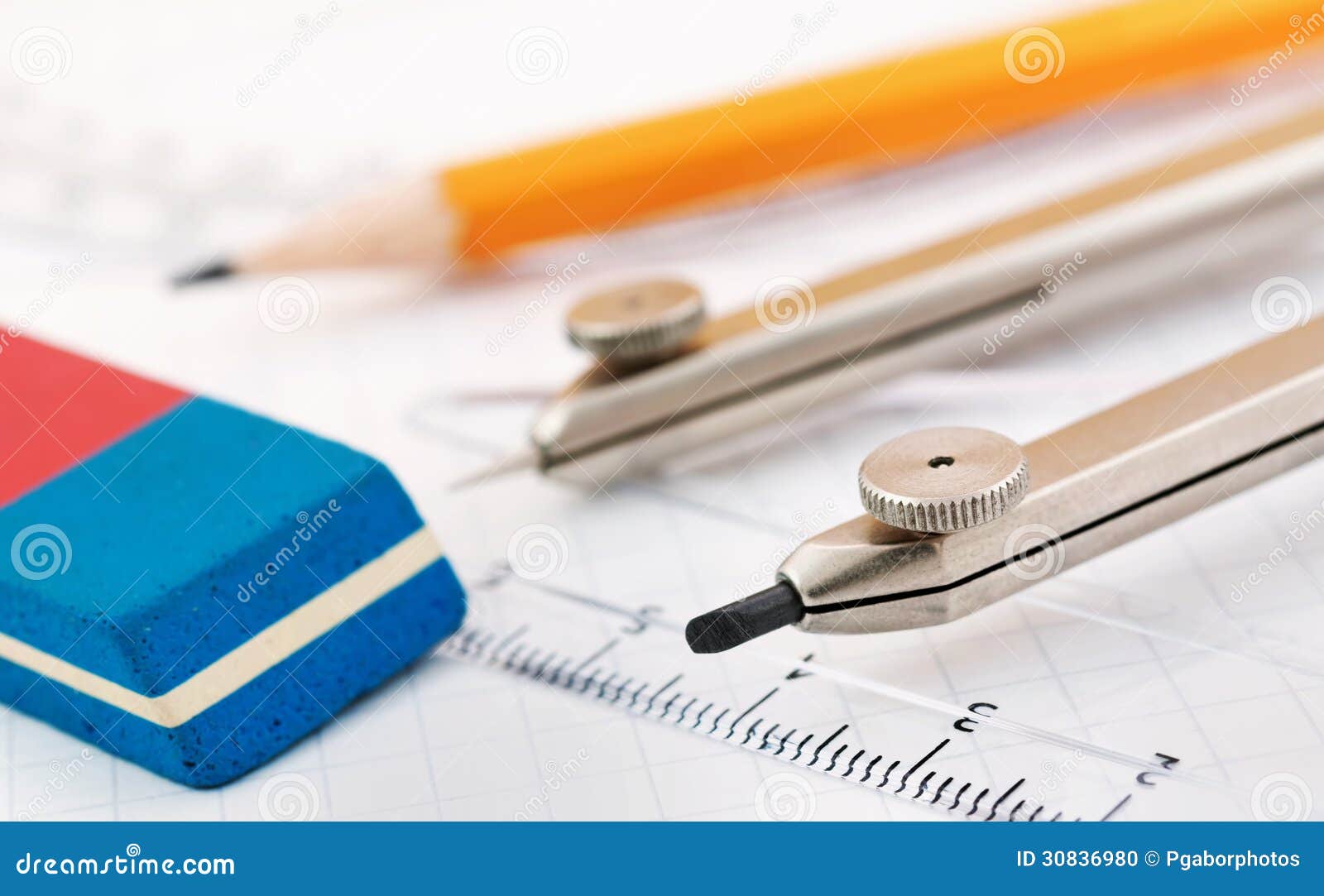 Geometry Equipment Close Up Stock Photo - Image of tools, compass: 30836980