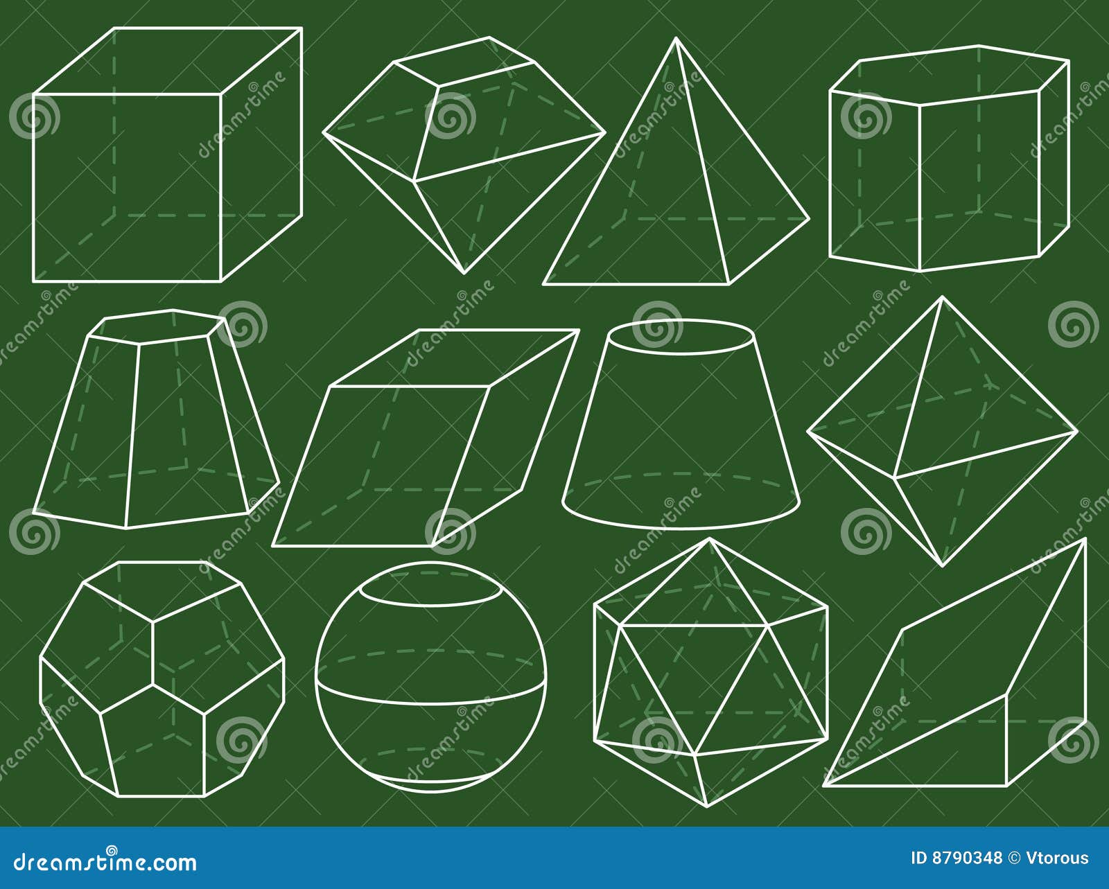 Geometry figures stock vector. Illustration of school - 8790348