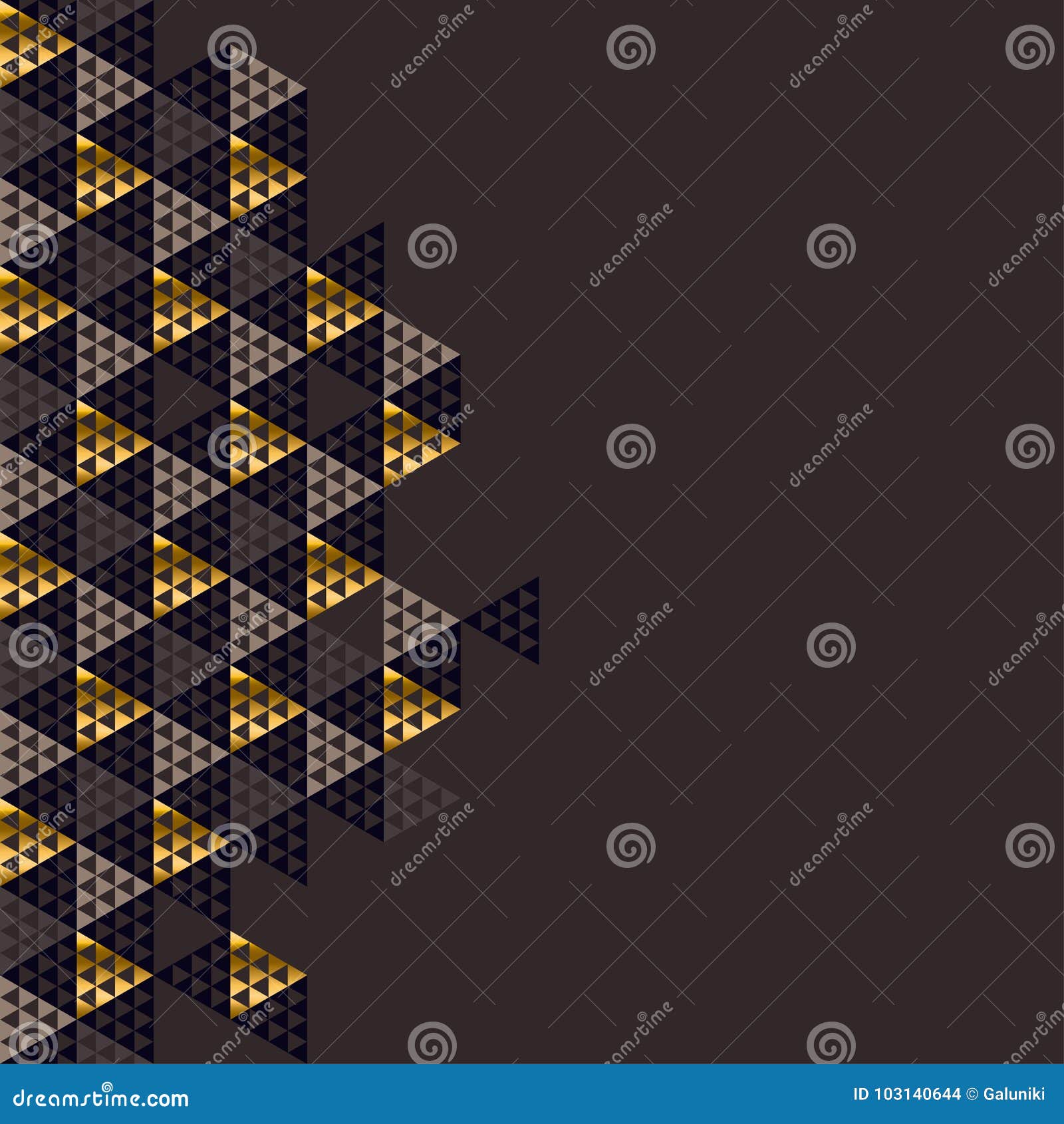 Geometry Gold Header Vector Illustration. Stock Vector - Illustration ...