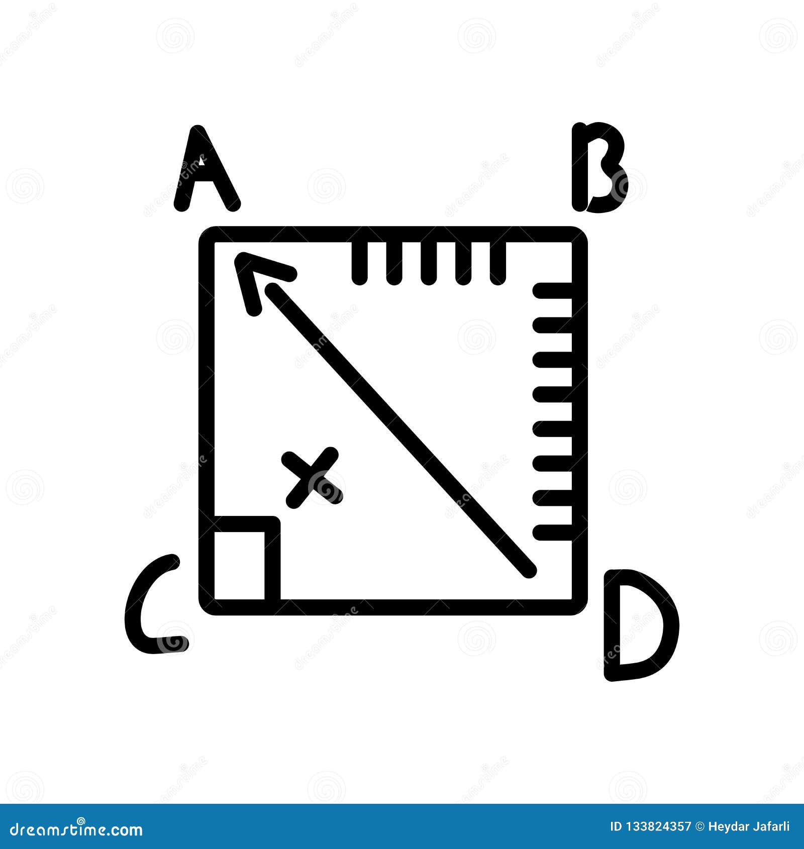 Geometry Icon Vector Isolated On White Background Geometry Sign Stock