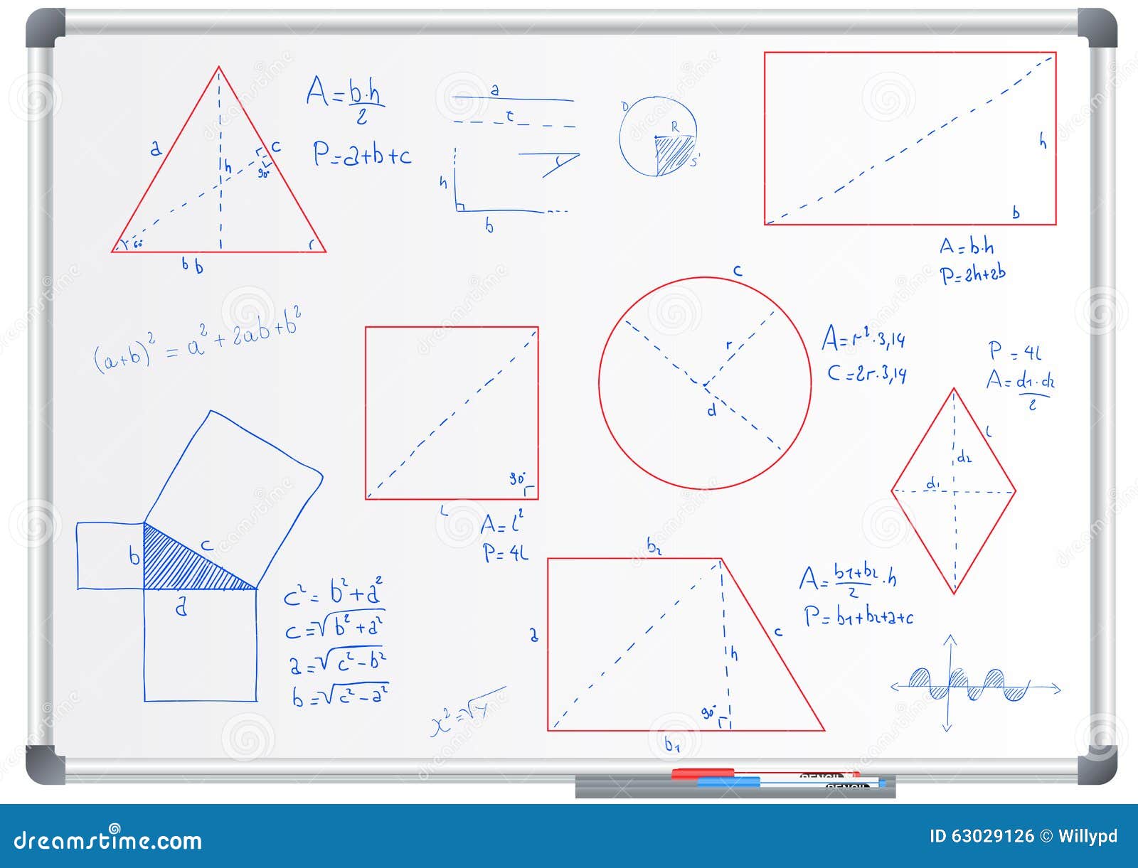 Geometry stock vector. Illustration of blackboard, equation - 63029126
