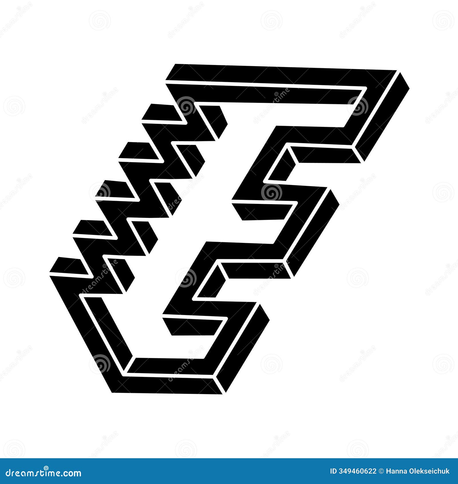 Geometry. Impossible Shape Logo Design, Optical Illusion Object ...