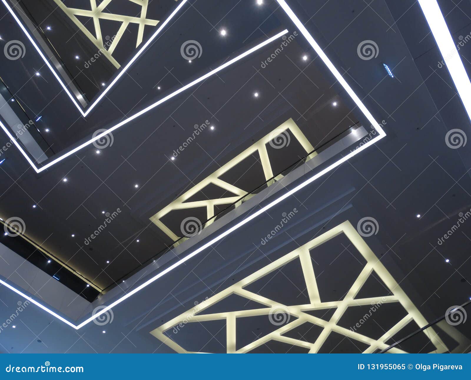 Geometry of the Interior with an Imitation of the Night Sky. Stock ...