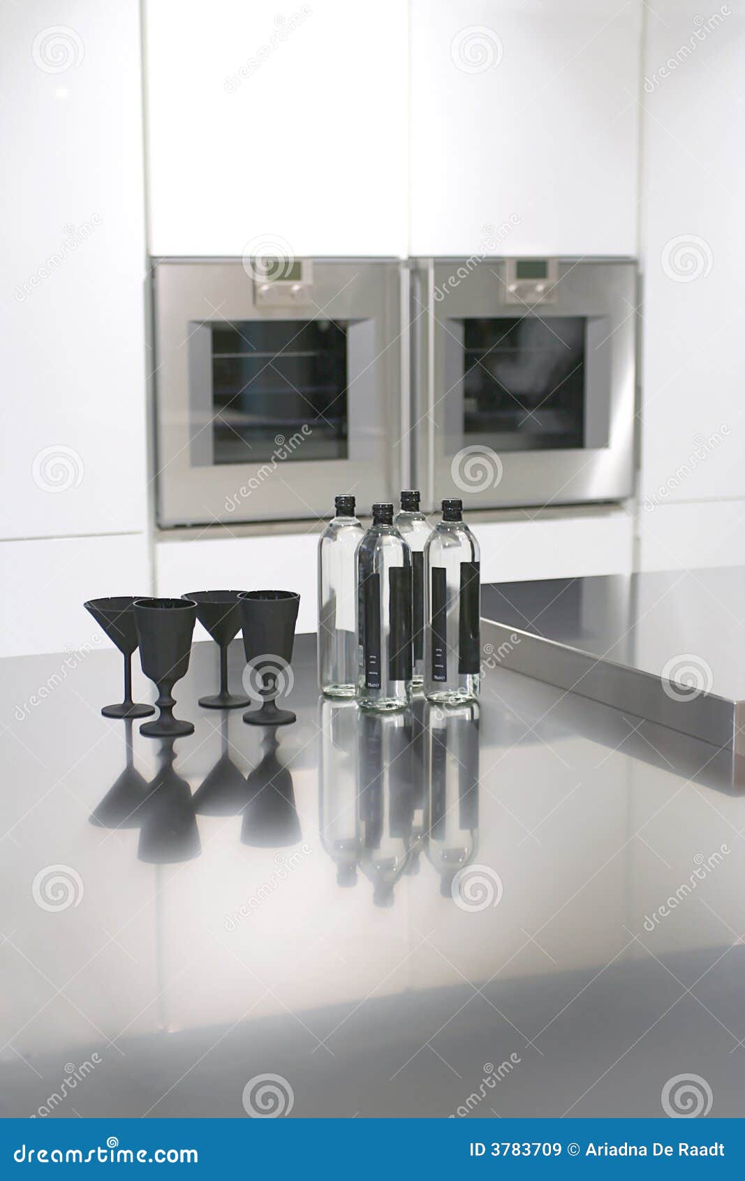 Geometry in kitchen stock image. Image of stainless, built - 3783709
