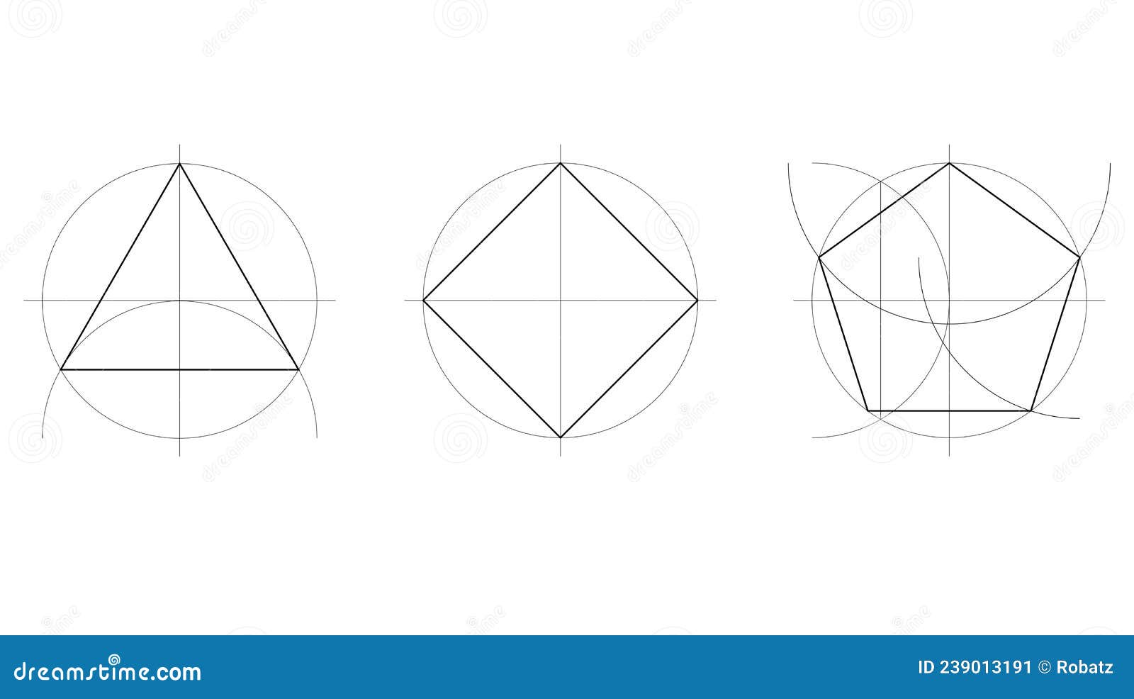 Geometry Lesson, Technical Geometric Construction of a Equilateral ...