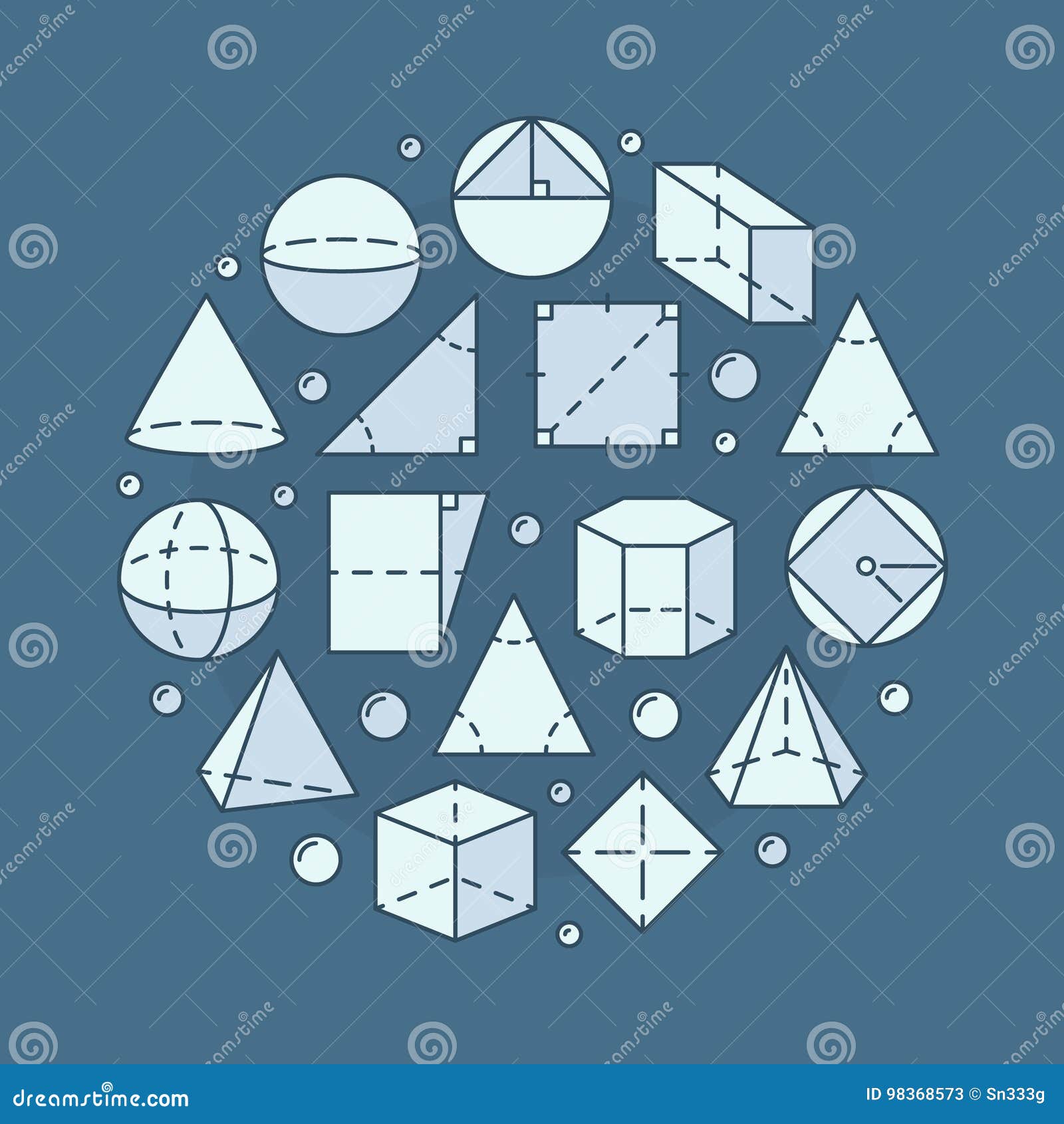 Geometry and Mathematics Illustration Stock Vector - Illustration of ...