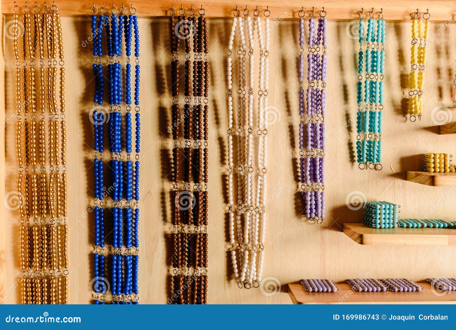 Geometry and Mathematics Materials in a Montessori Classroom Stock ...