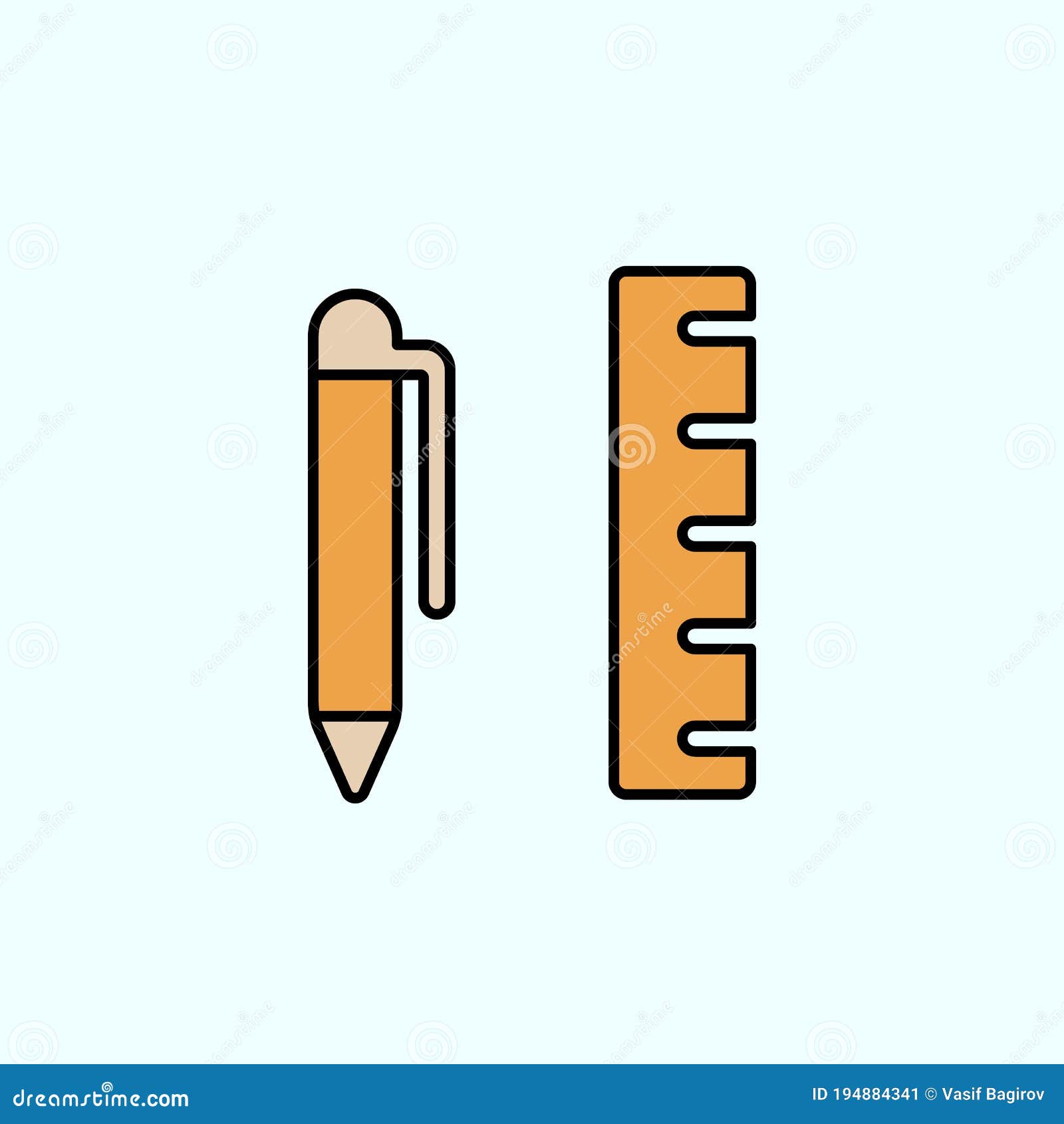 Set Ruler, Color Palette Guide, Laptop And Gear, Magic Wand, Paint ...